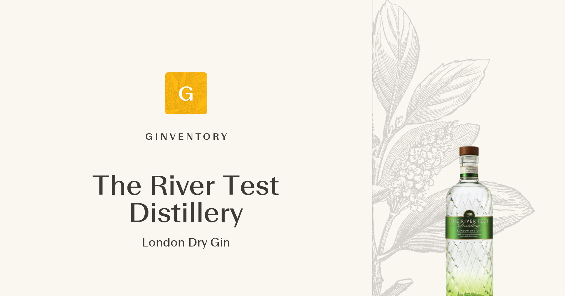 The River Test Distillery - London Dry Gin — Gins | Ginventory