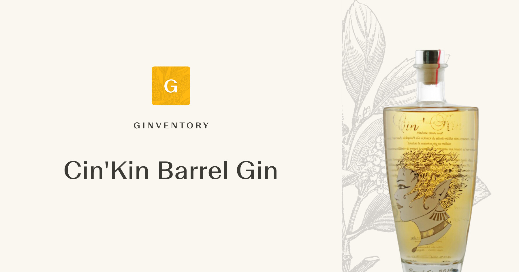 Cin'Kin Barrel Gin — Ginebras | Ginventory