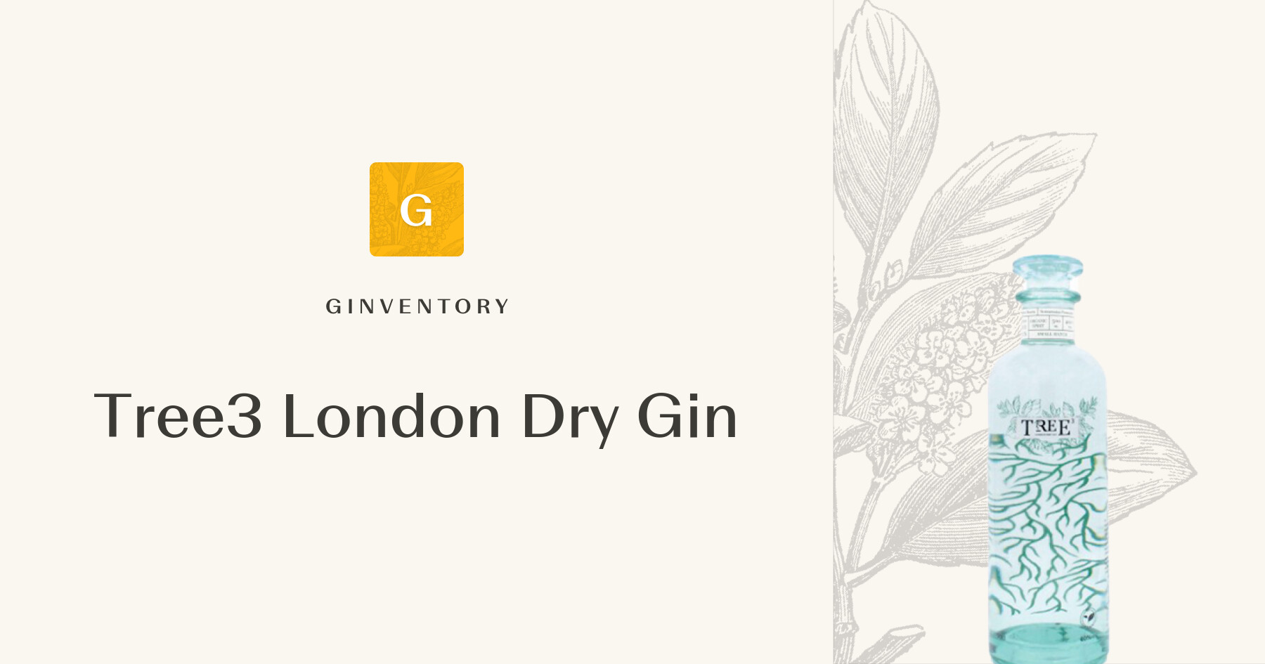 Tree3 London Dry Gin — Gins | Ginventory