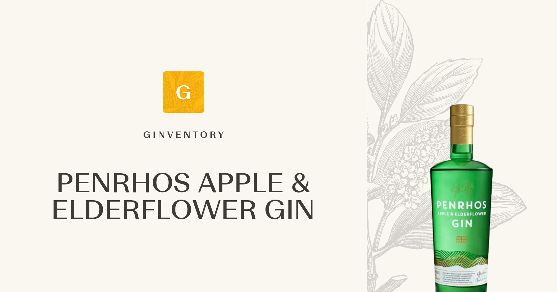 PENRHOS APPLE & ELDERFLOWER GIN — Ginebras | Ginventory