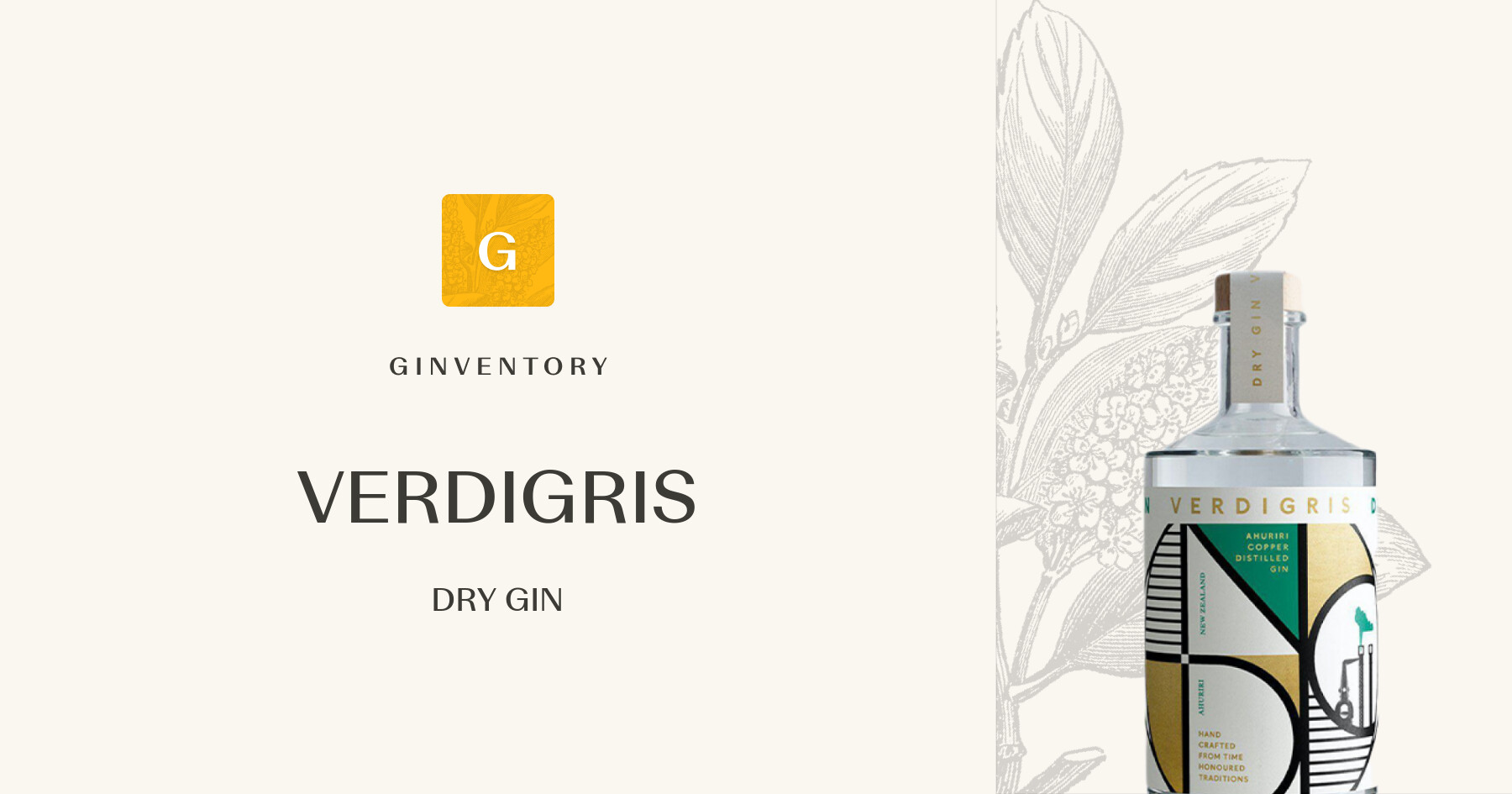 VERDIGRIS - DRY GIN — Ginebras | Ginventory