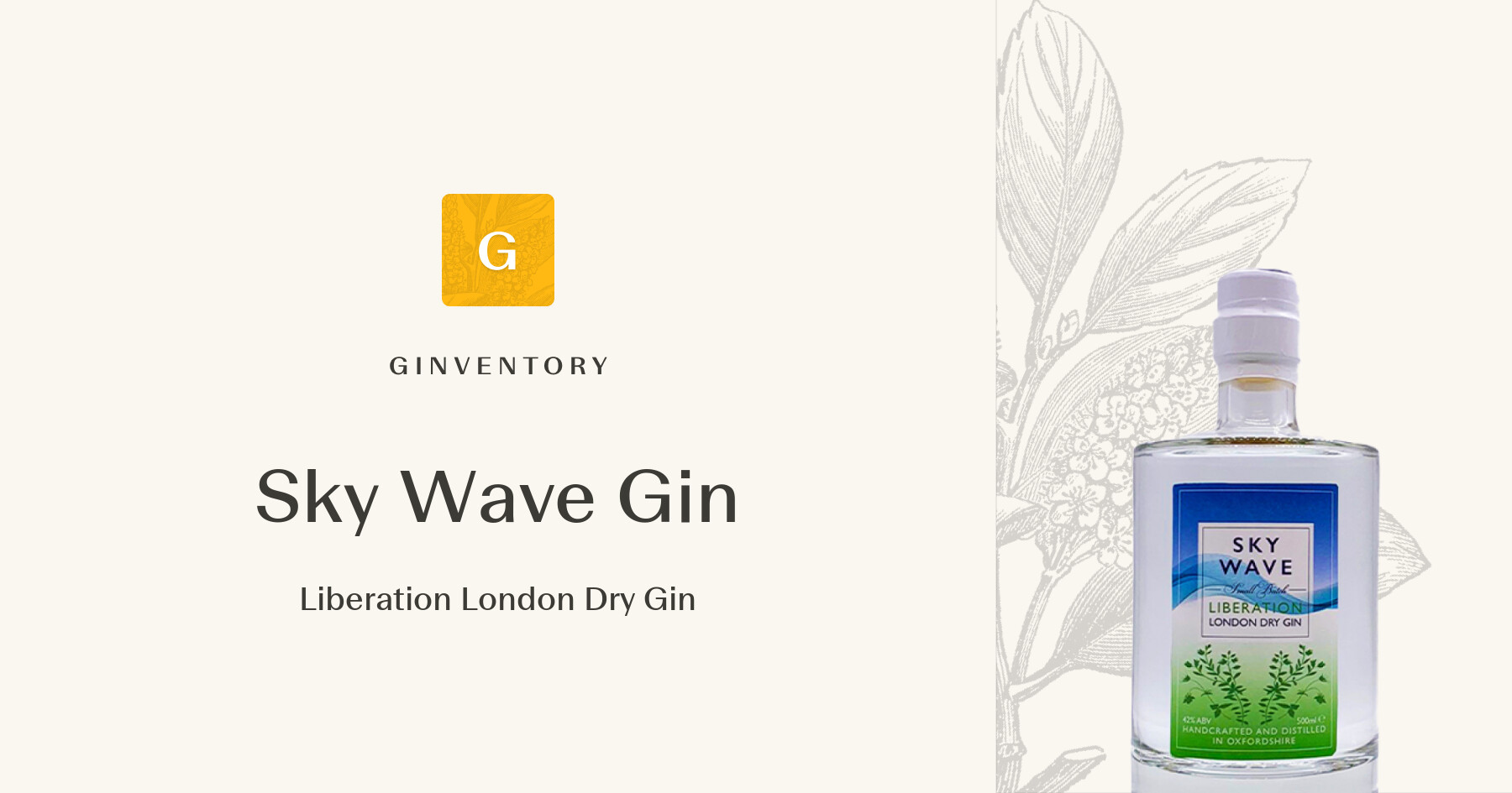 Sky Wave Gin - Liberation London Dry Gin — Gins | Ginventory