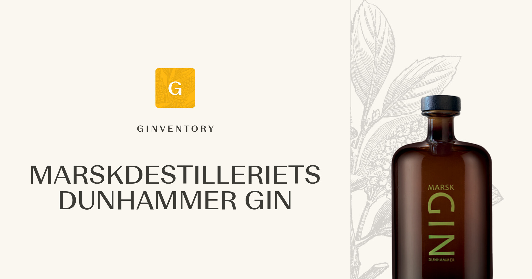 MARSKDESTILLERIETS DUNHAMMER GIN — Gins | Ginventory