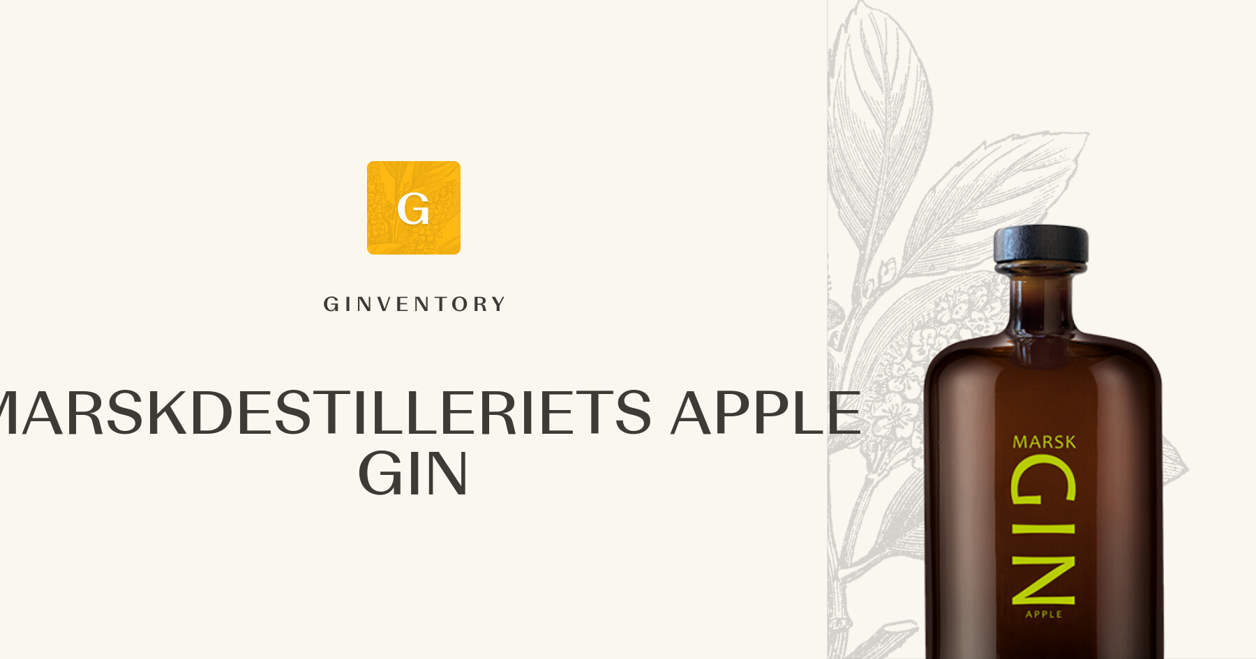 MARSKDESTILLERIETS APPLE GIN — Gins | Ginventory