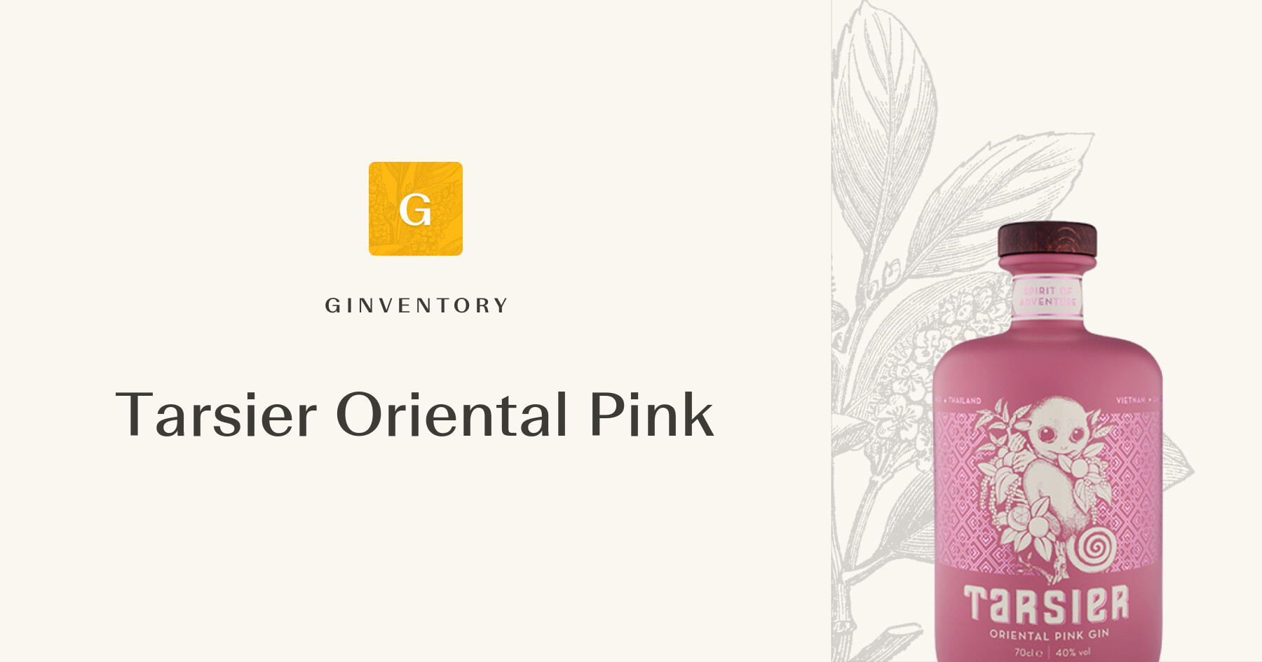 Tarsier Oriental Pink — Gins | Ginventory