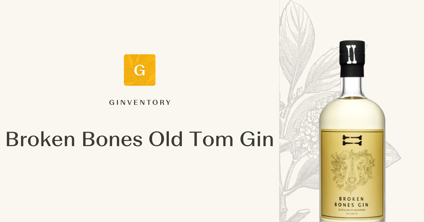 Broken Bones Old Tom Gin — Gins | Ginventory