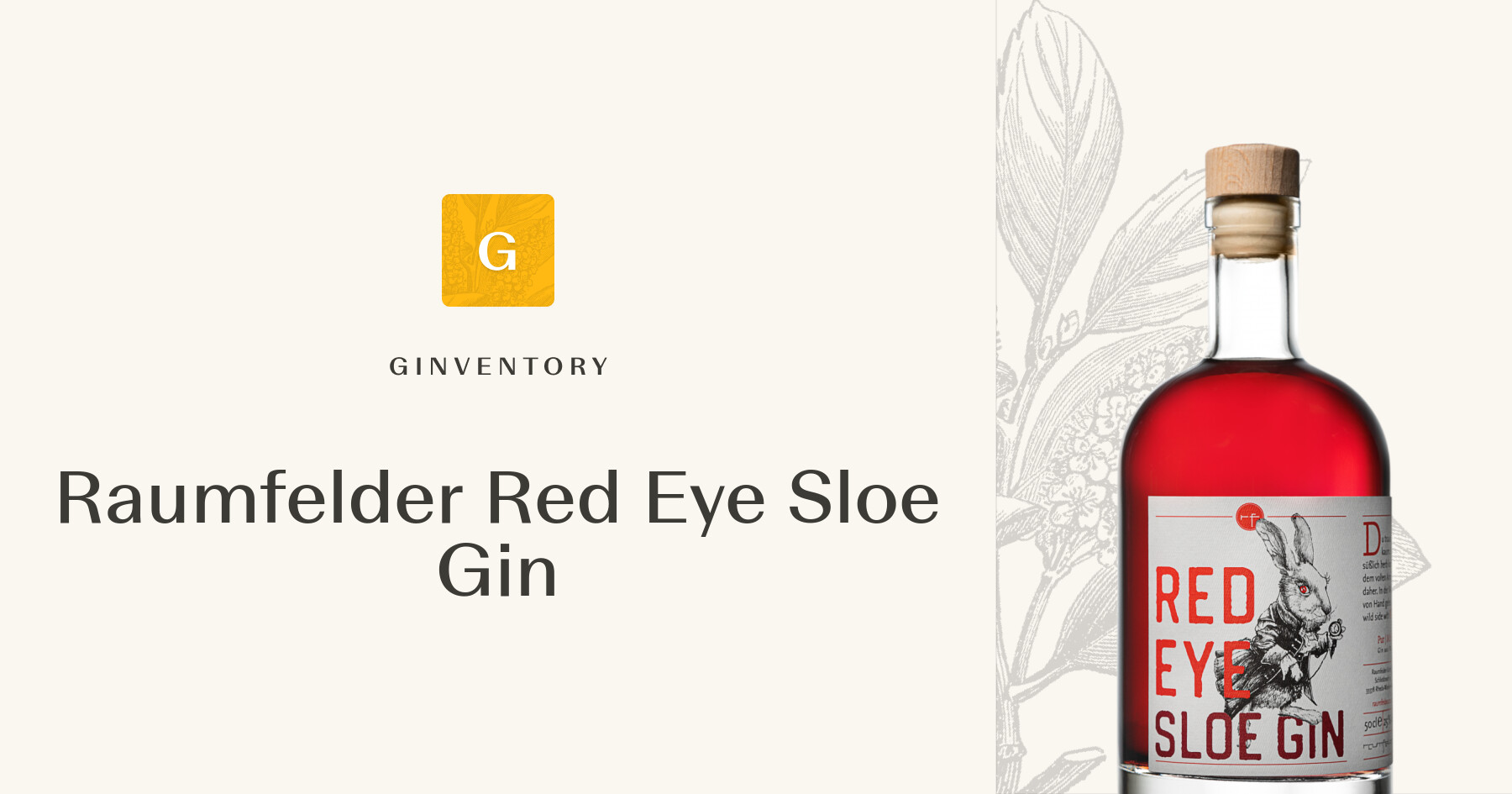 Raumfelder Red Eye Sloe Gin — Gins | Ginventory