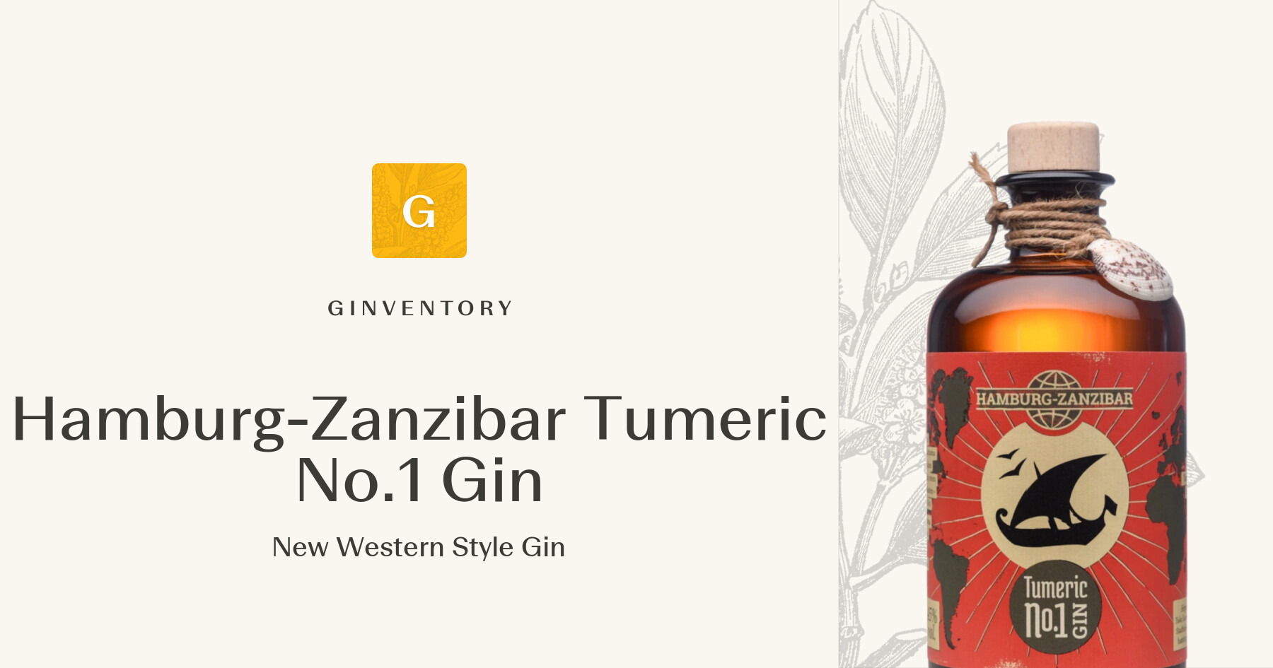 Hamburg-Zanzibar Tumeric No.1 Gin - New Western Style Gin — Ginebras ...
