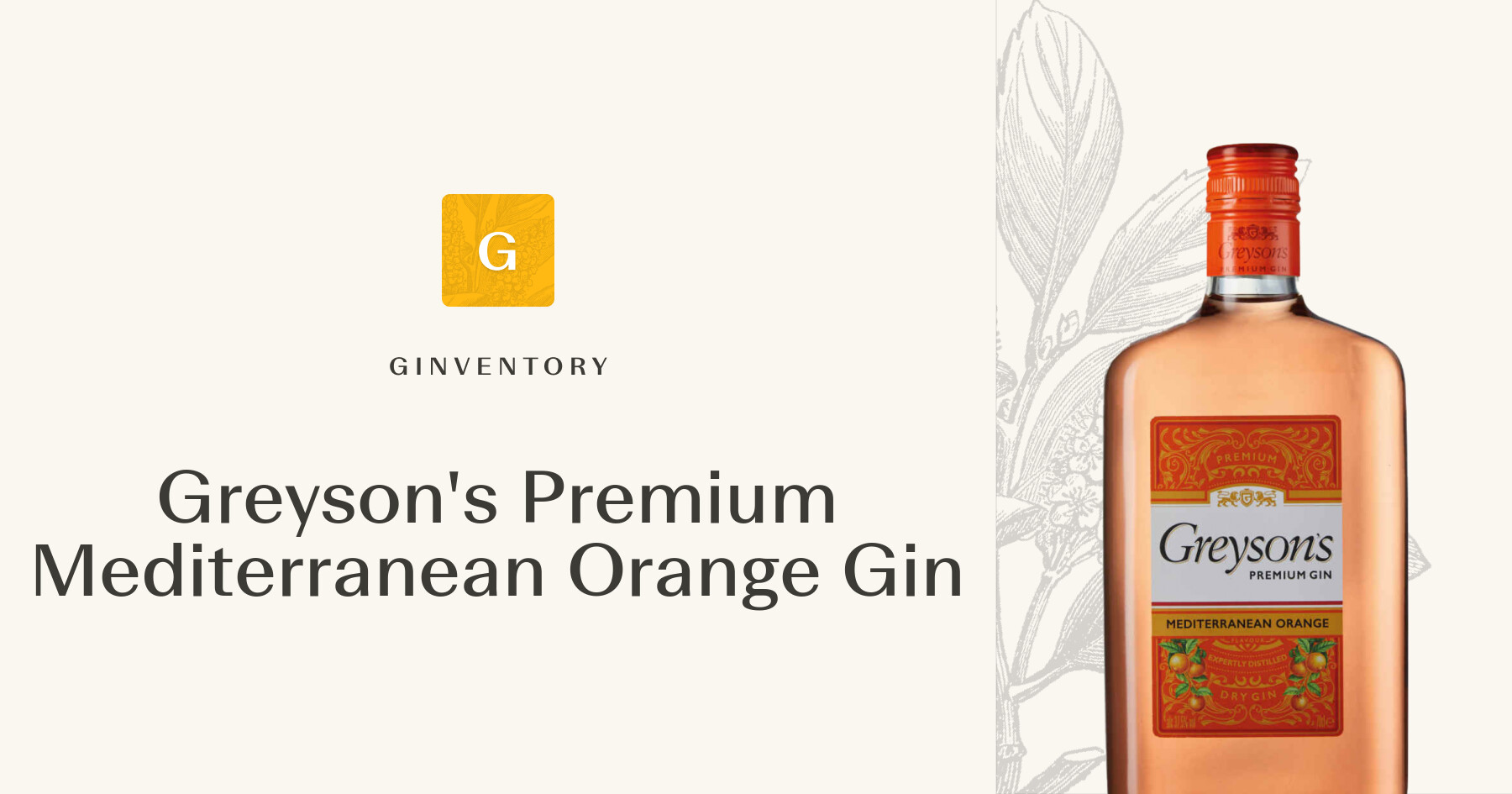 Greyson's Premium Mediterranean Orange Gin — Gins | Ginventory