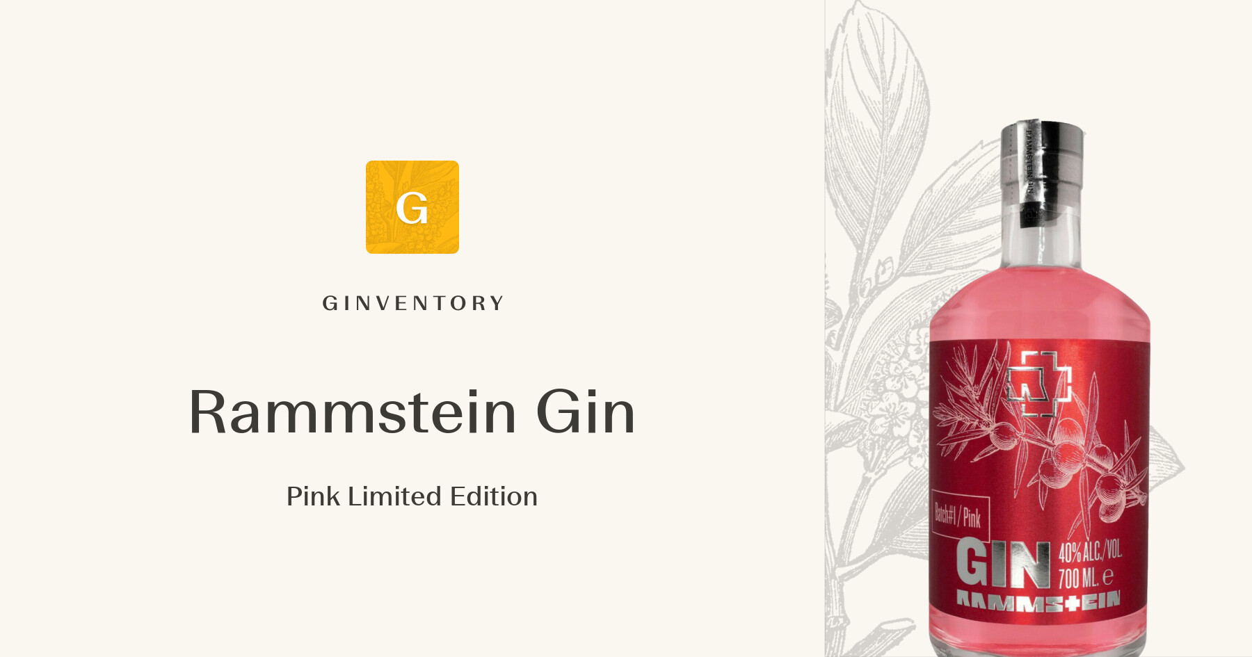 Rammstein Gin - Pink Limited Edition — Gins | Ginventory