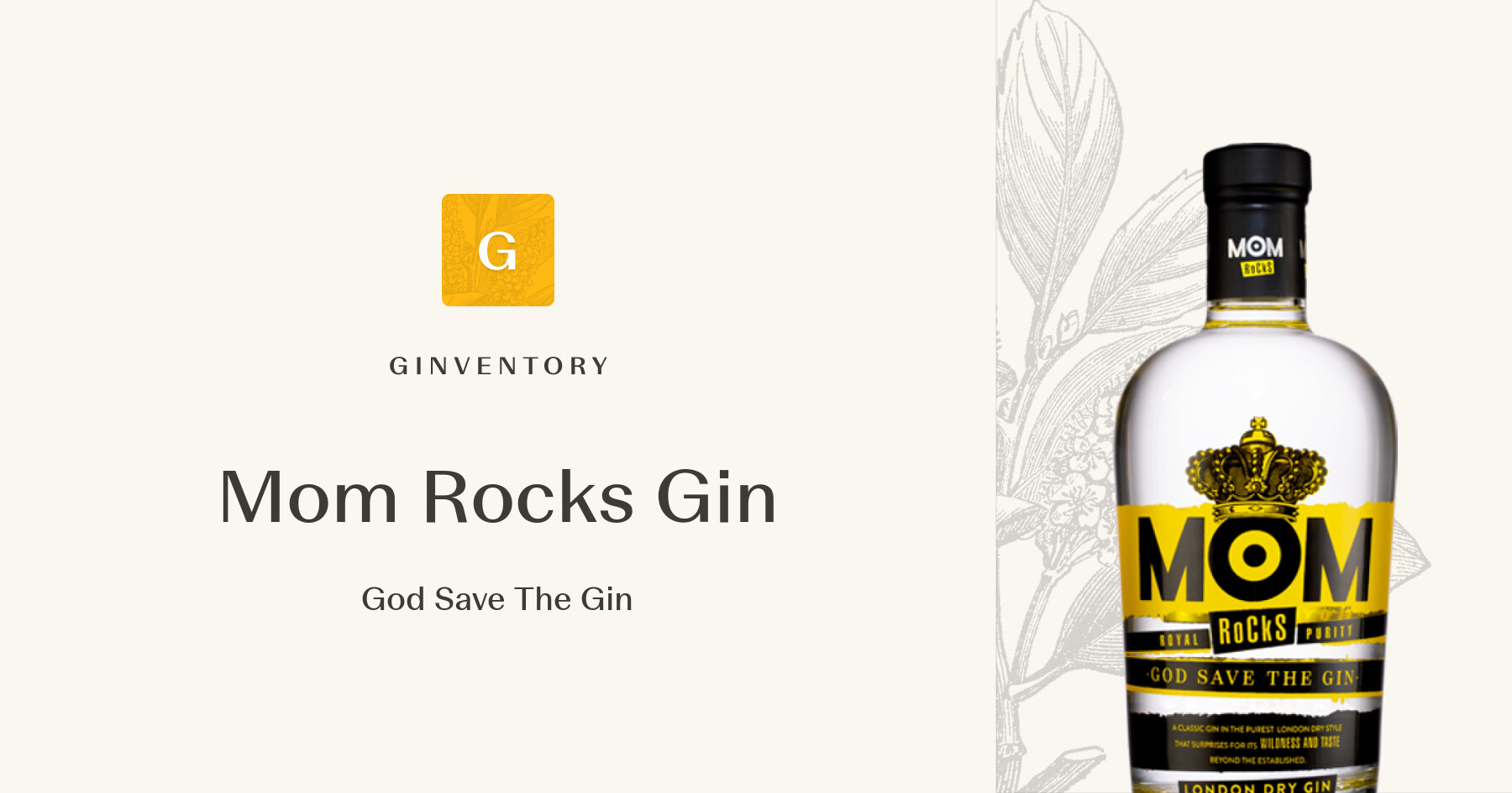 Mom Rocks Gin - God Save The Gin — Gins | Ginventory