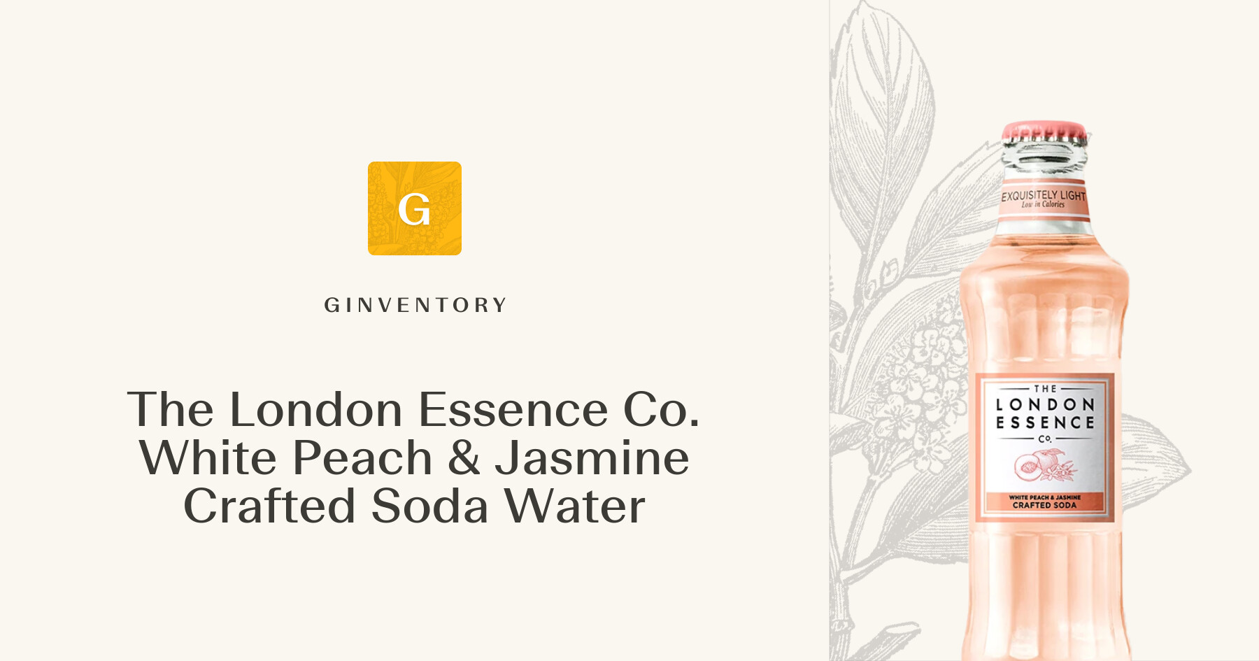 The London Essence Co. White Peach & Jasmine Crafted Soda Water ...