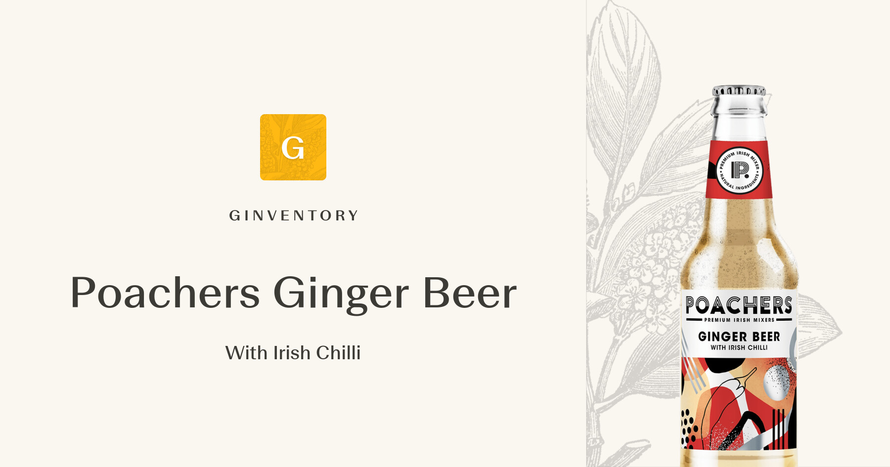 Poachers Ginger Beer - With Irish Chilli — Tonics | Ginventory