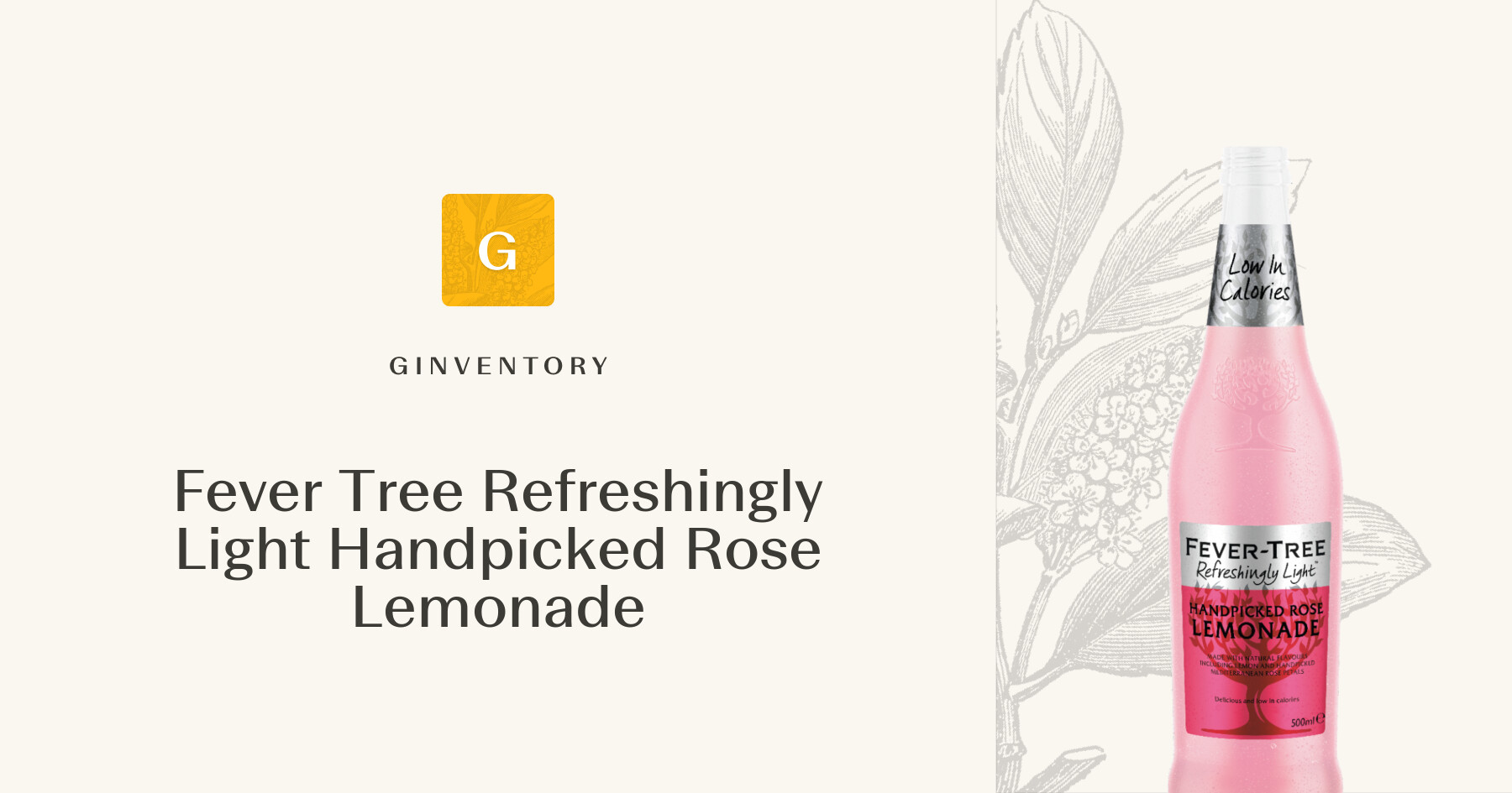 Fever Tree Refreshingly Light Handpicked Rose Lemonade — Tónicas ...