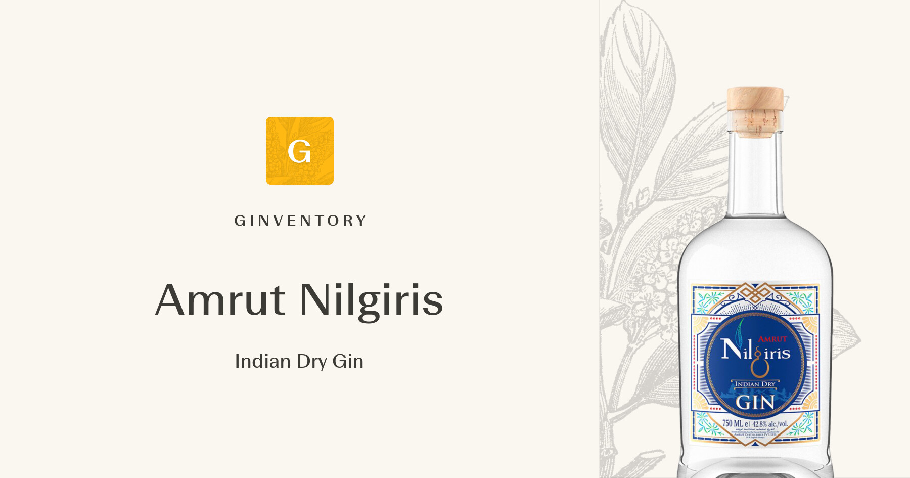 Amrut Nilgiris - Indian Dry Gin — Gins | Ginventory