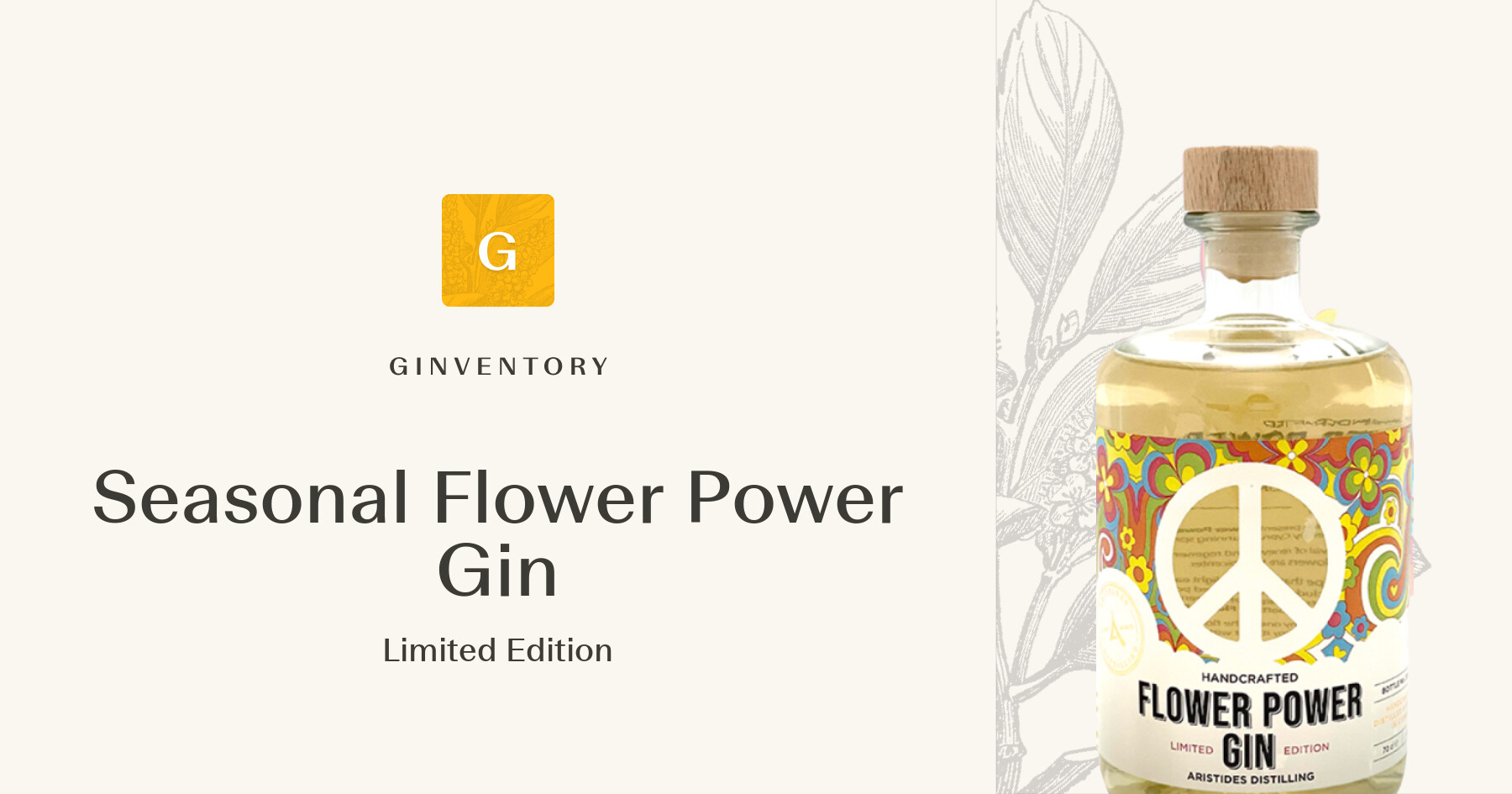 Seasonal Flower Power Gin - Limited Edition — Gins | Ginventory