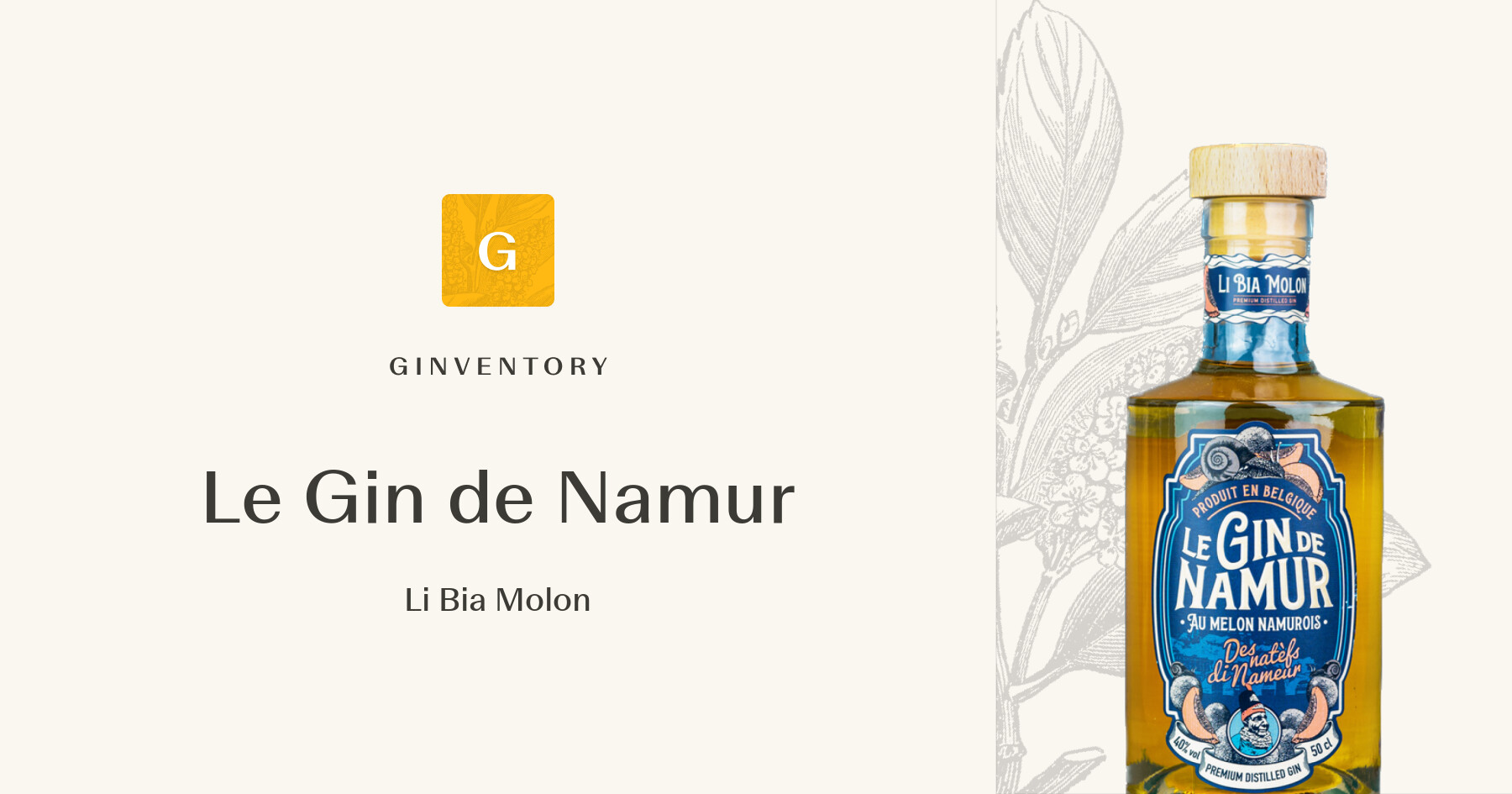 Le Gin de Namur - Li Bia Molon — Gins | Ginventory