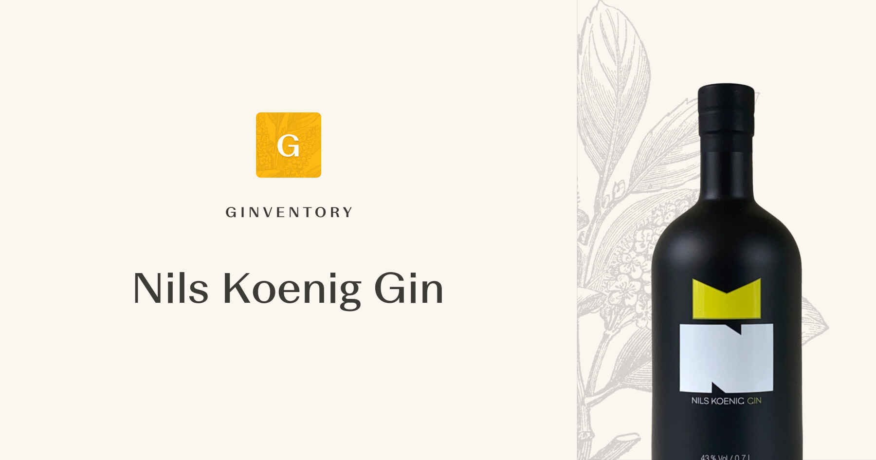 Nils Koenig Gin — Ginebras | Ginventory