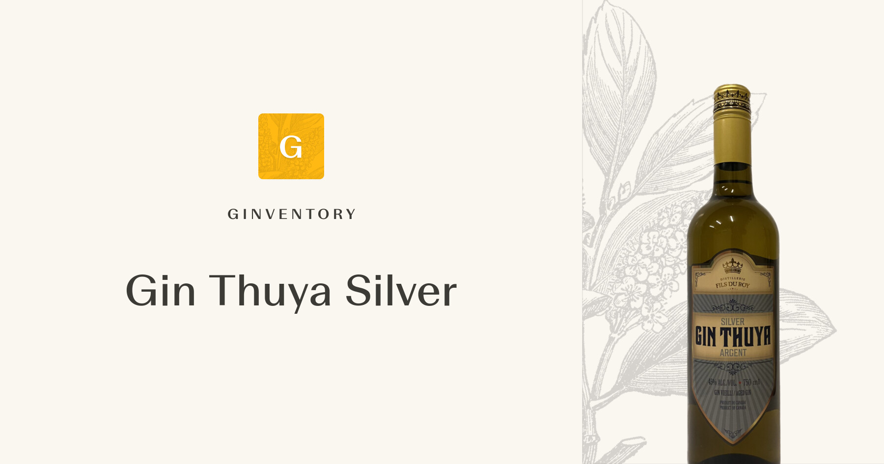 Gin Thuya Silver — Gins | Ginventory