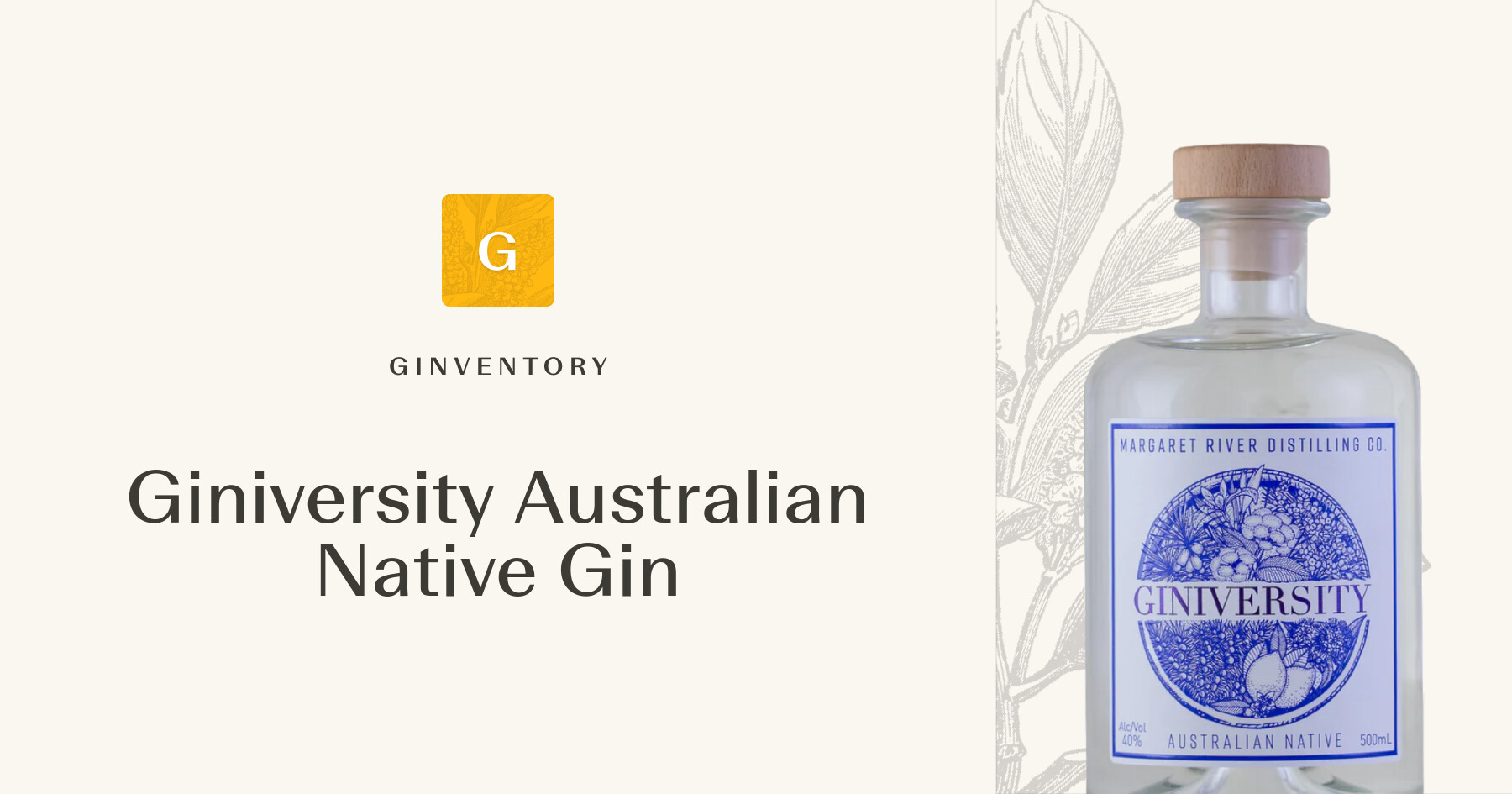 Giniversity Australian Native Gin — Gins | Ginventory