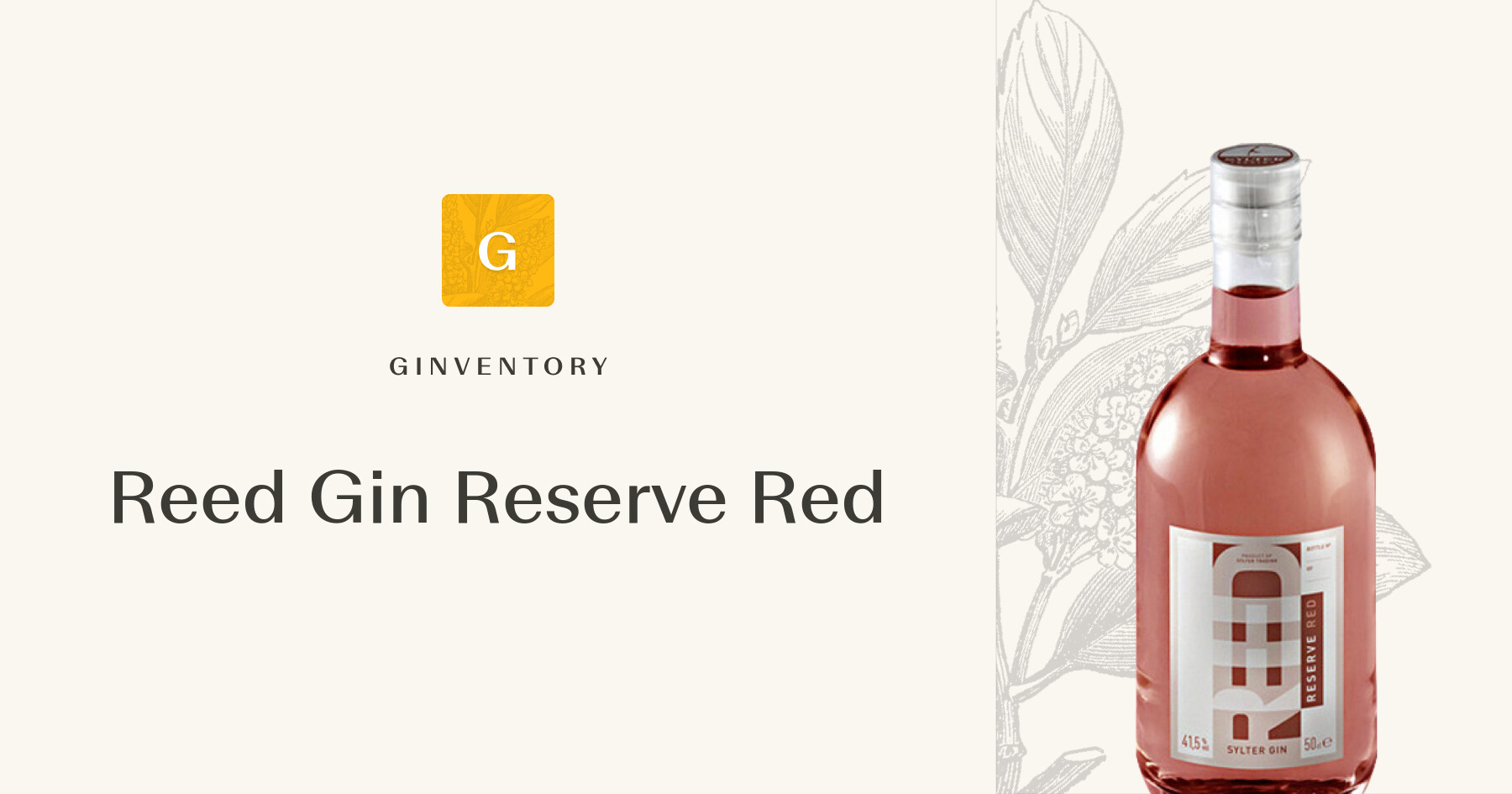 Reed Gin Reserve Red — Ginebras | Ginventory
