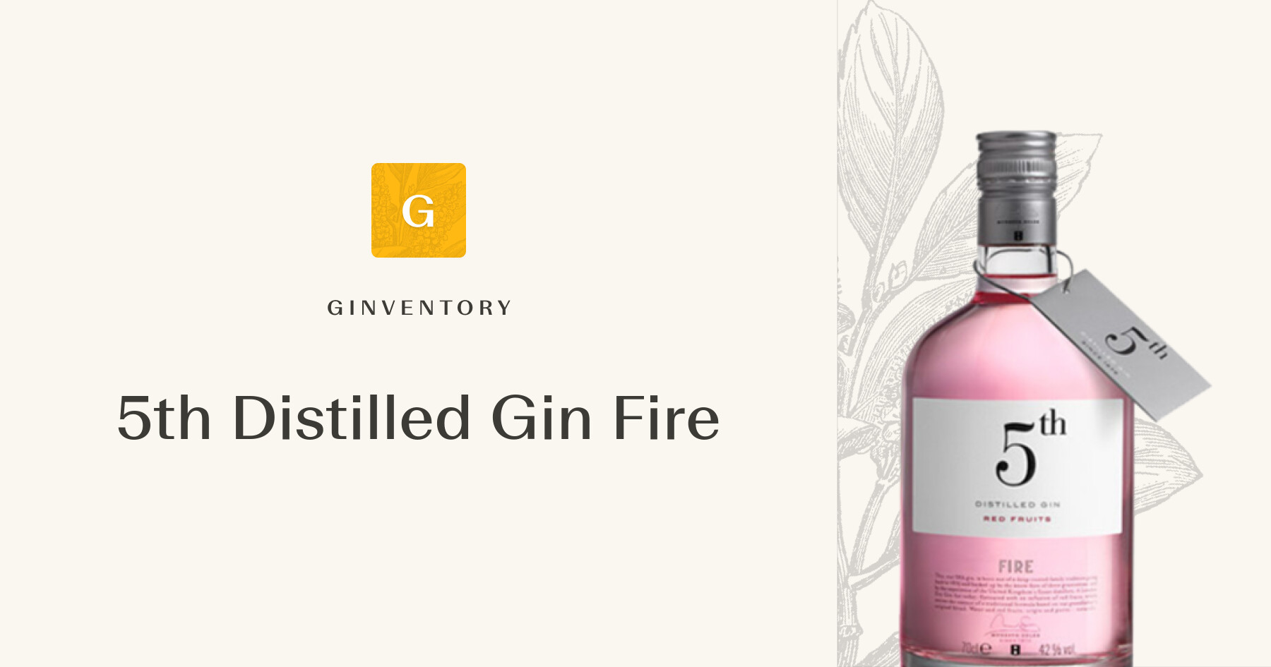 5th Distilled Gin Fire — Gins | Ginventory