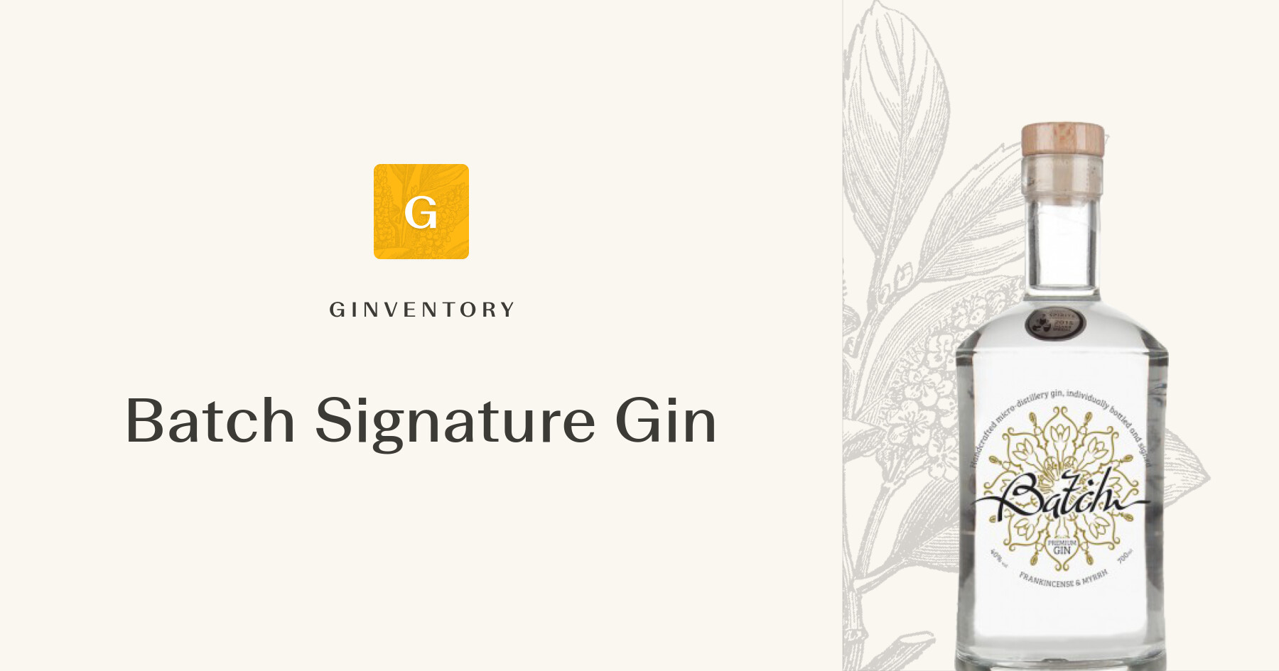 Batch Signature Gin — Gins | Ginventory