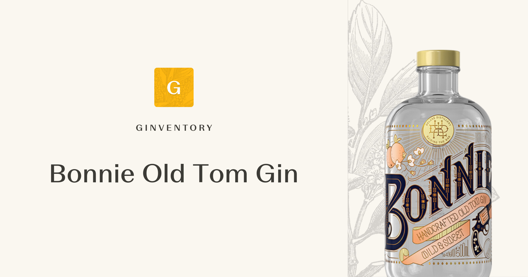 Bonnie Old Tom Gin — Gins | Ginventory