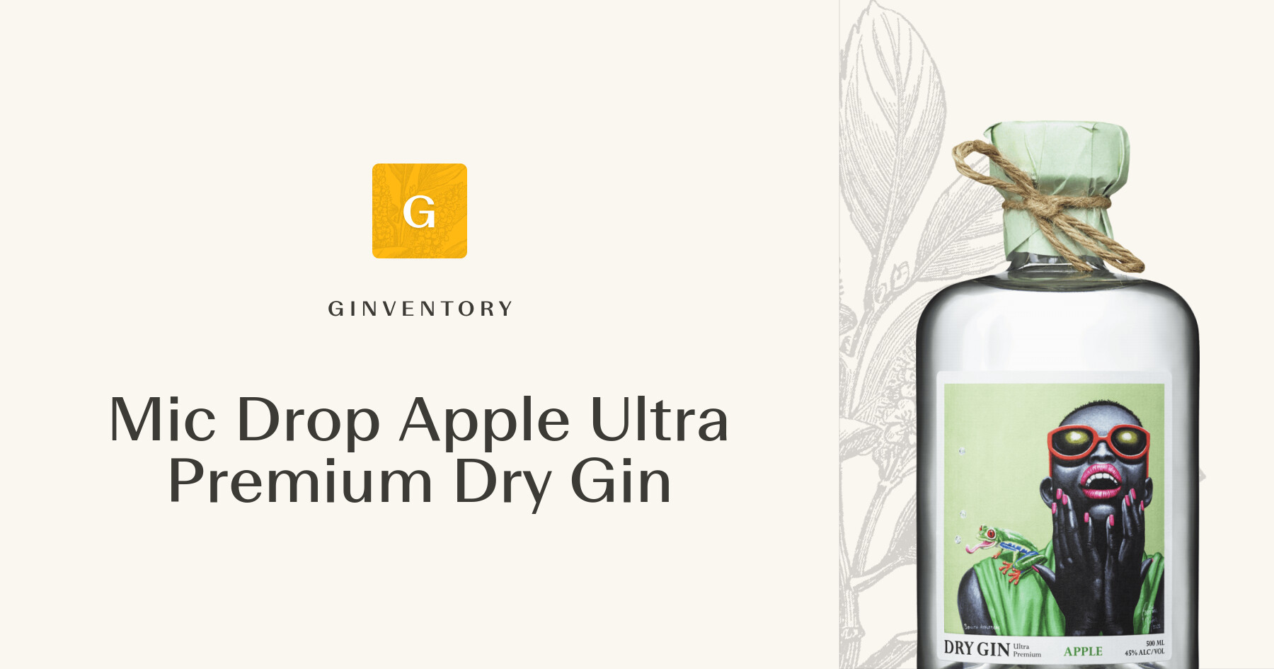 Mic Drop Apple Ultra Premium Dry Gin — Gins | Ginventory