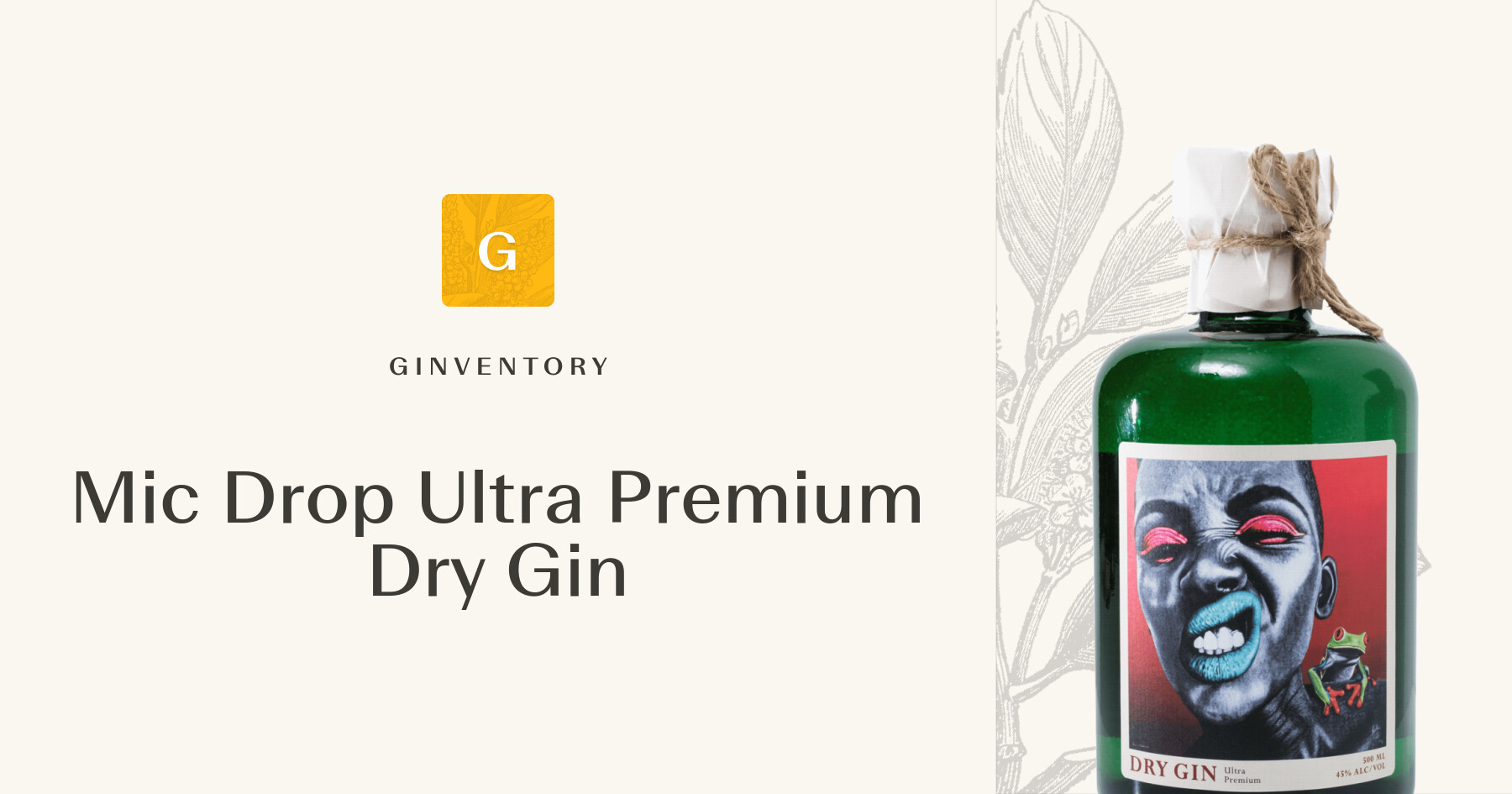 Mic Drop Ultra Premium Dry Gin — Gins | Ginventory