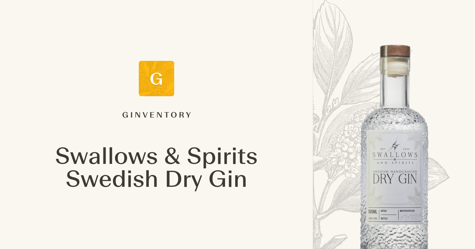 Swallows & Spirits Swedish Dry Gin — Gins | Ginventory