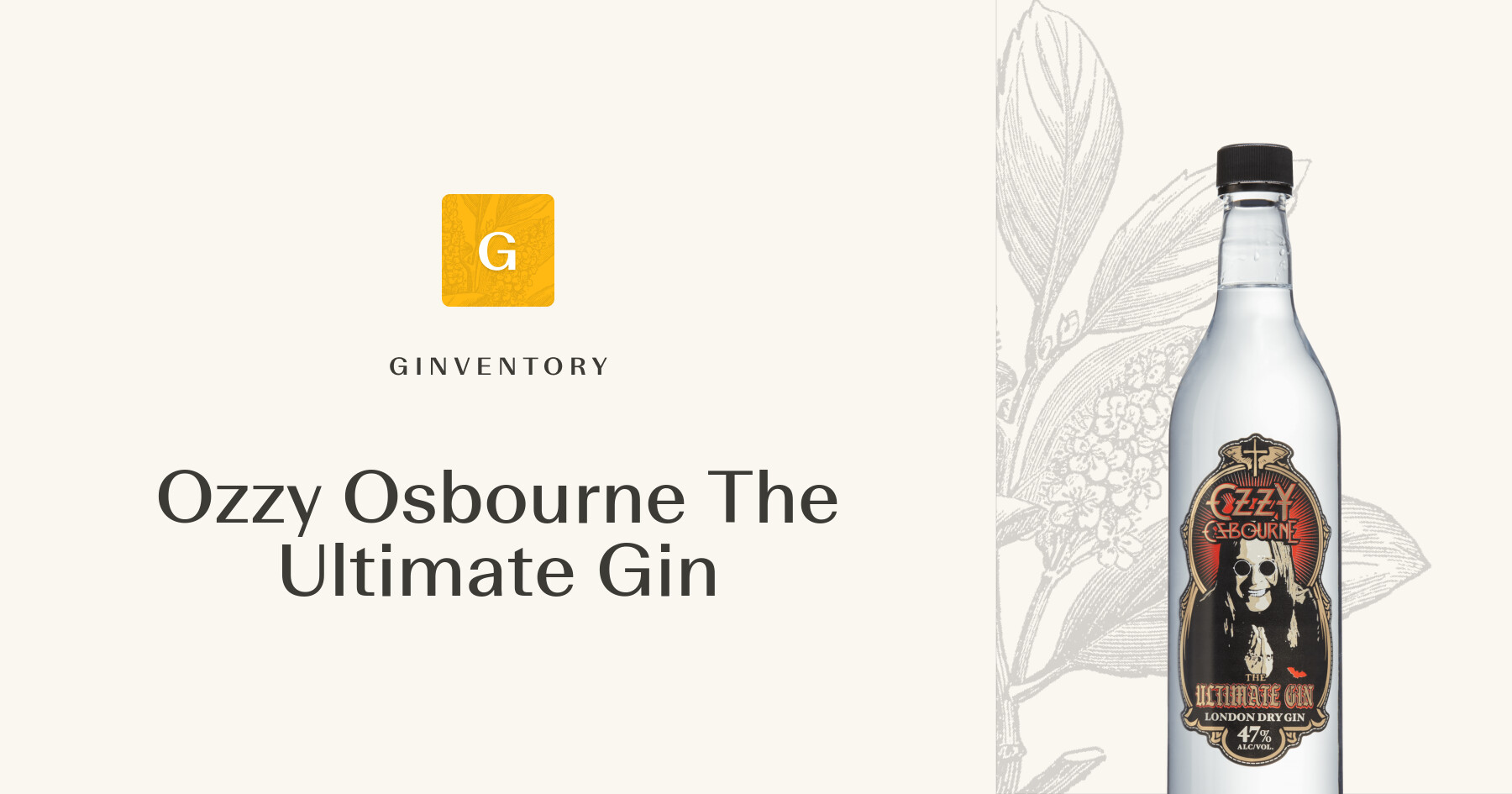 Ozzy Osbourne The Ultimate Gin — Ginebras | Ginventory