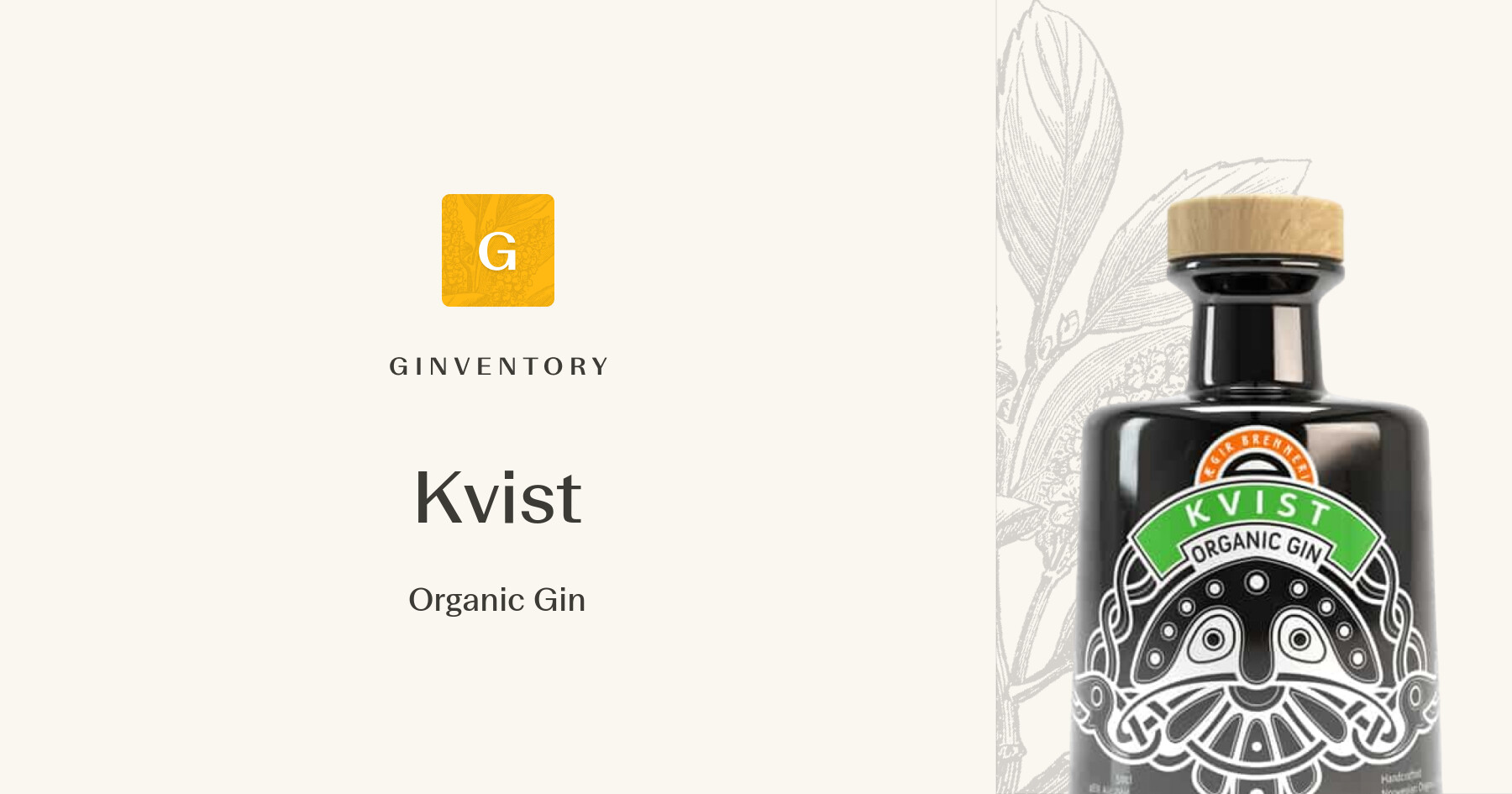 Kvist - Organic Gin — Gins | Ginventory