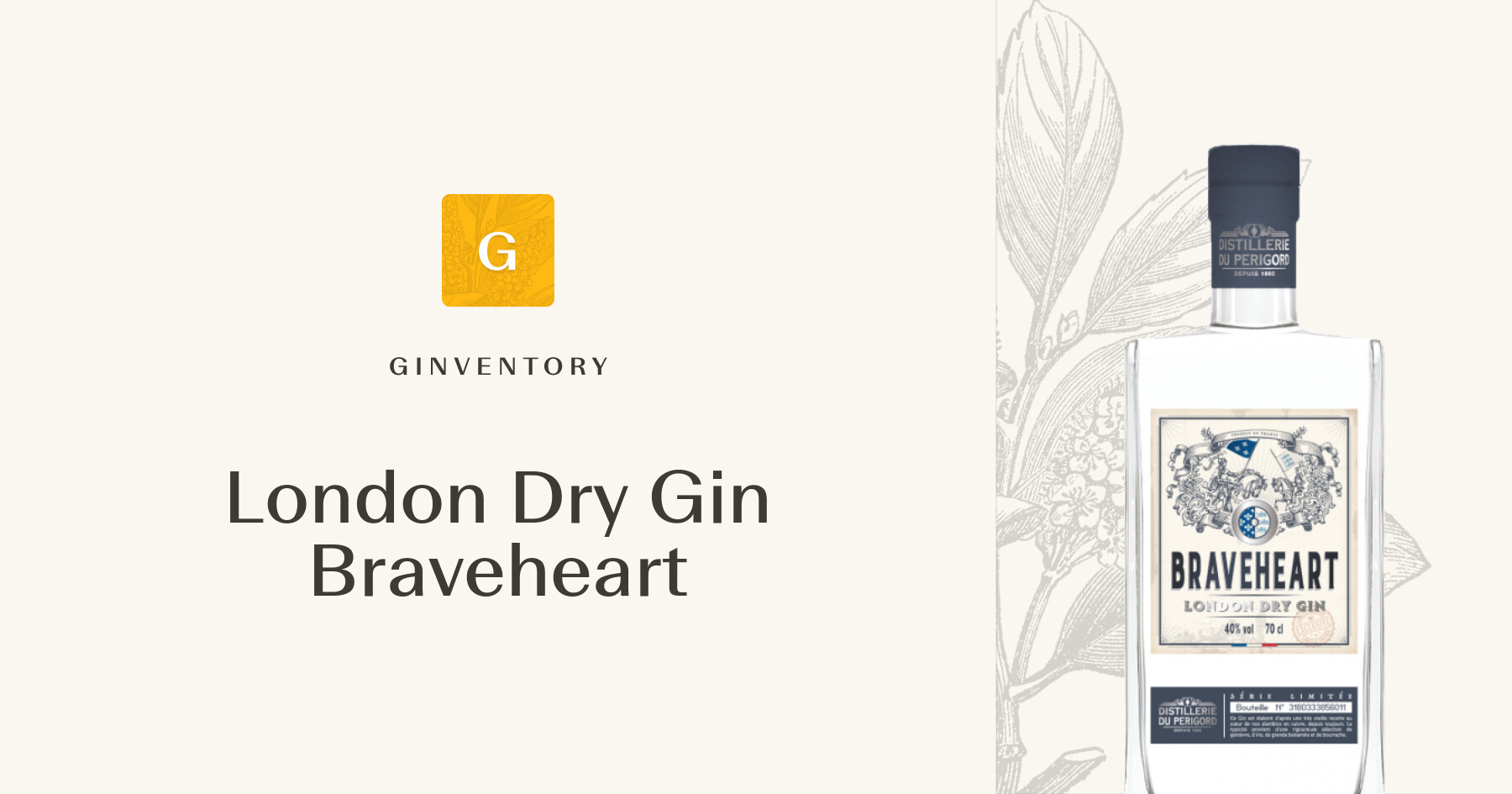 London Dry Gin Braveheart — Gins | Ginventory
