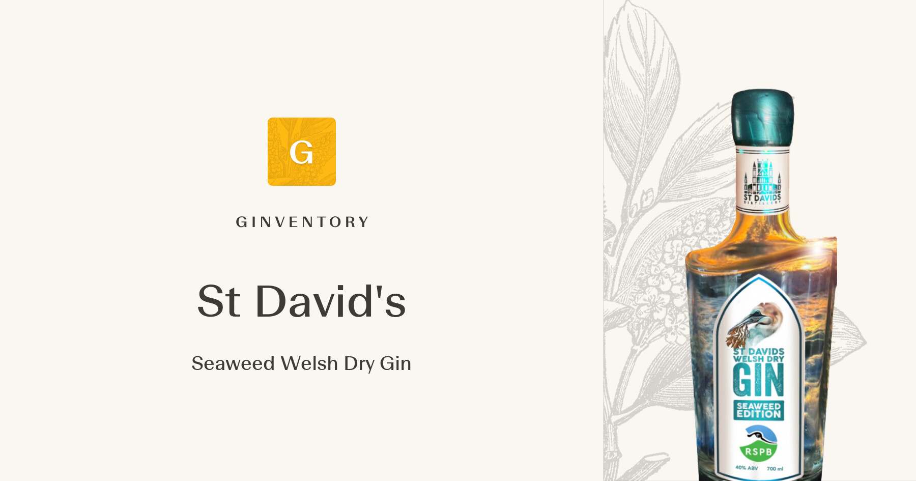 St David's - Seaweed Welsh Dry Gin — Gins | Ginventory
