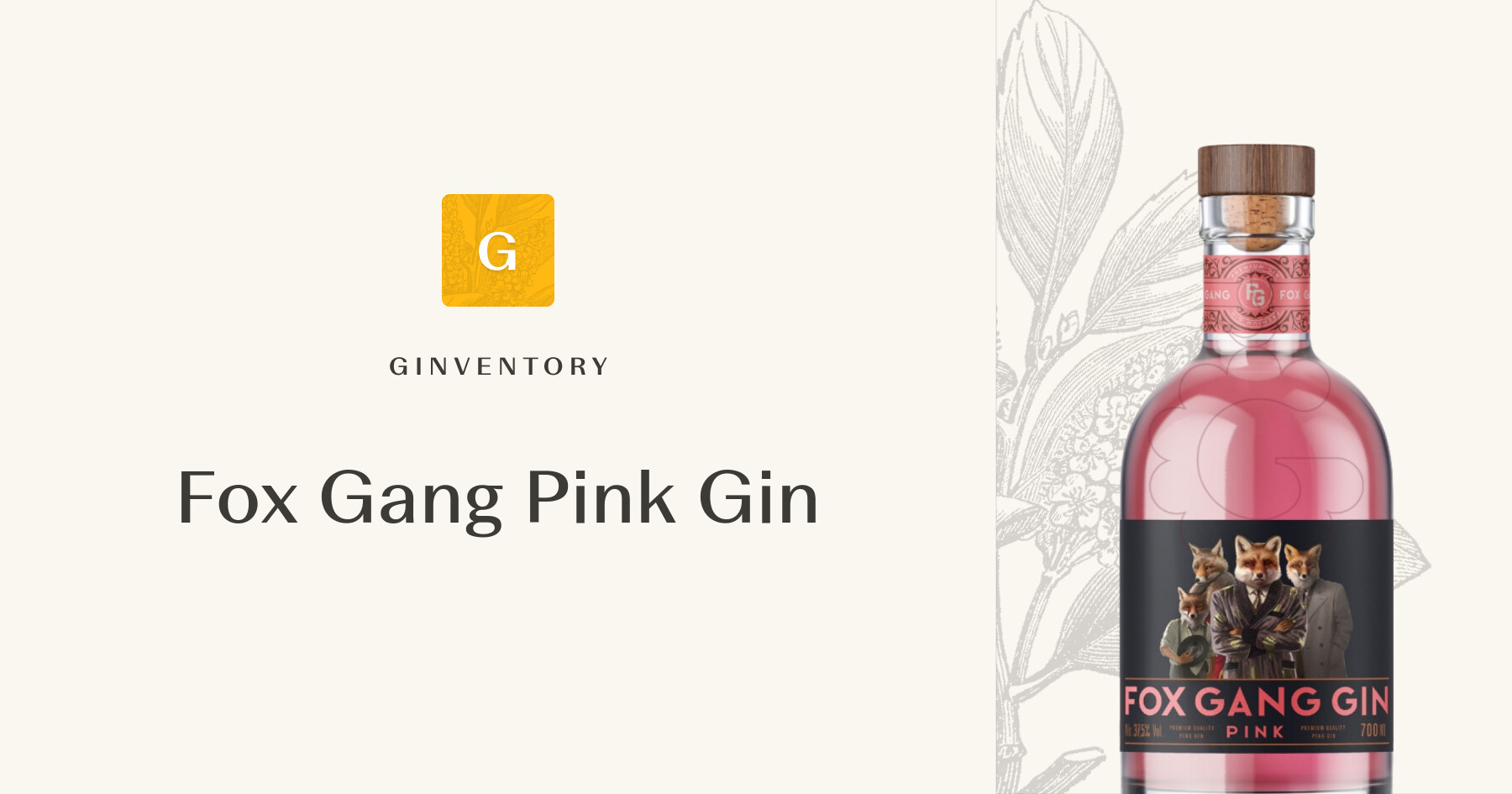 Fox Gang Pink Gin — Gins | Ginventory