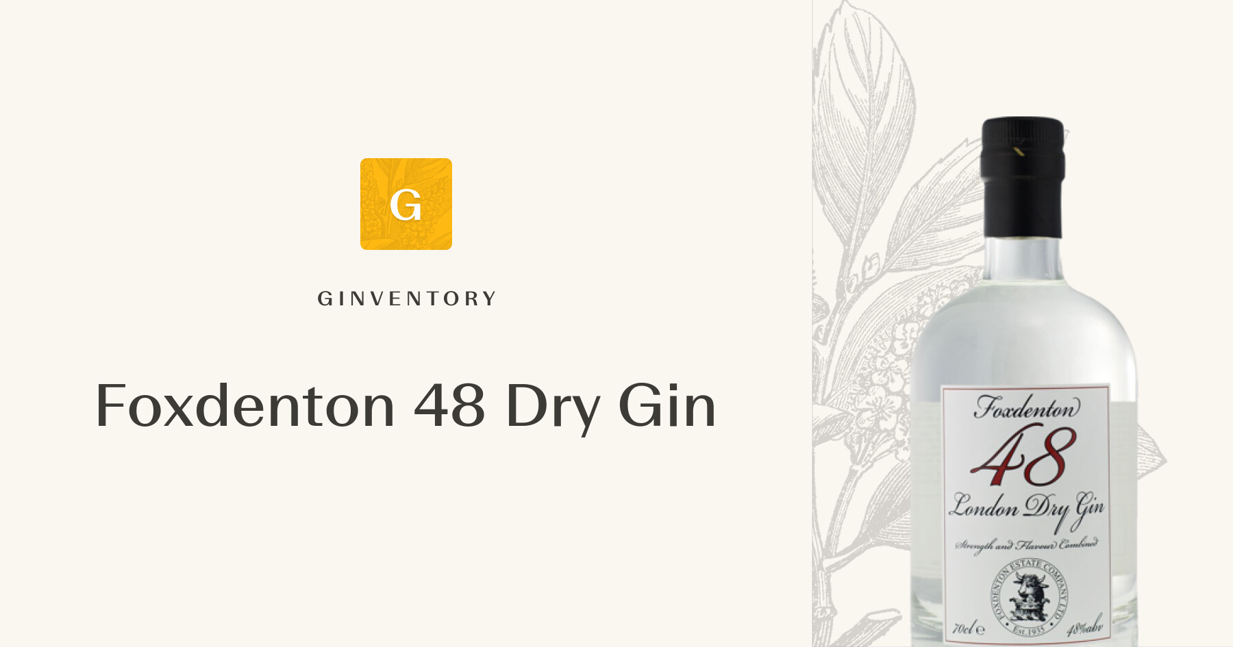 Foxdenton 48 Dry Gin — Gins | Ginventory