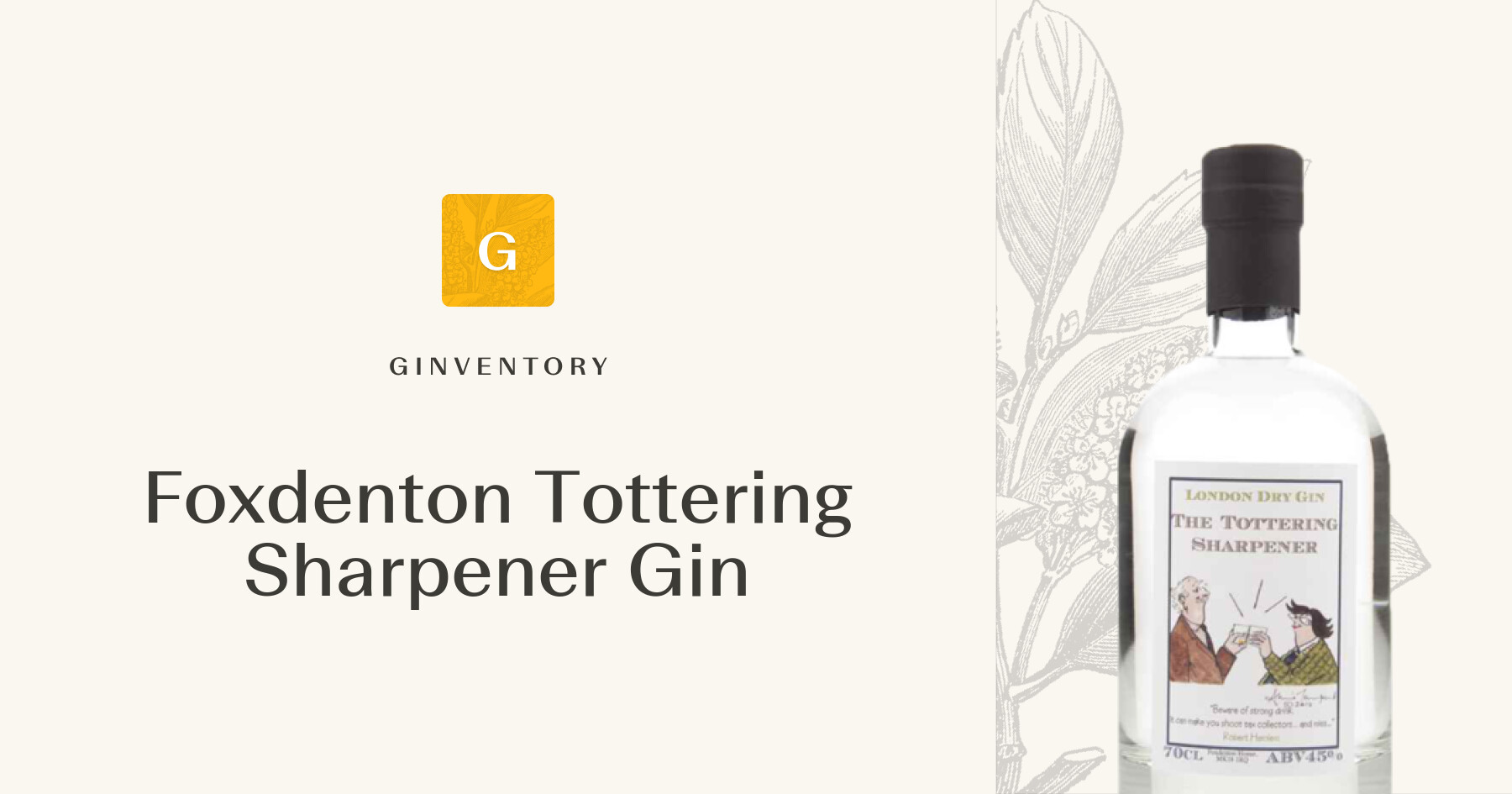 Foxdenton Tottering Sharpener Gin — Gins | Ginventory