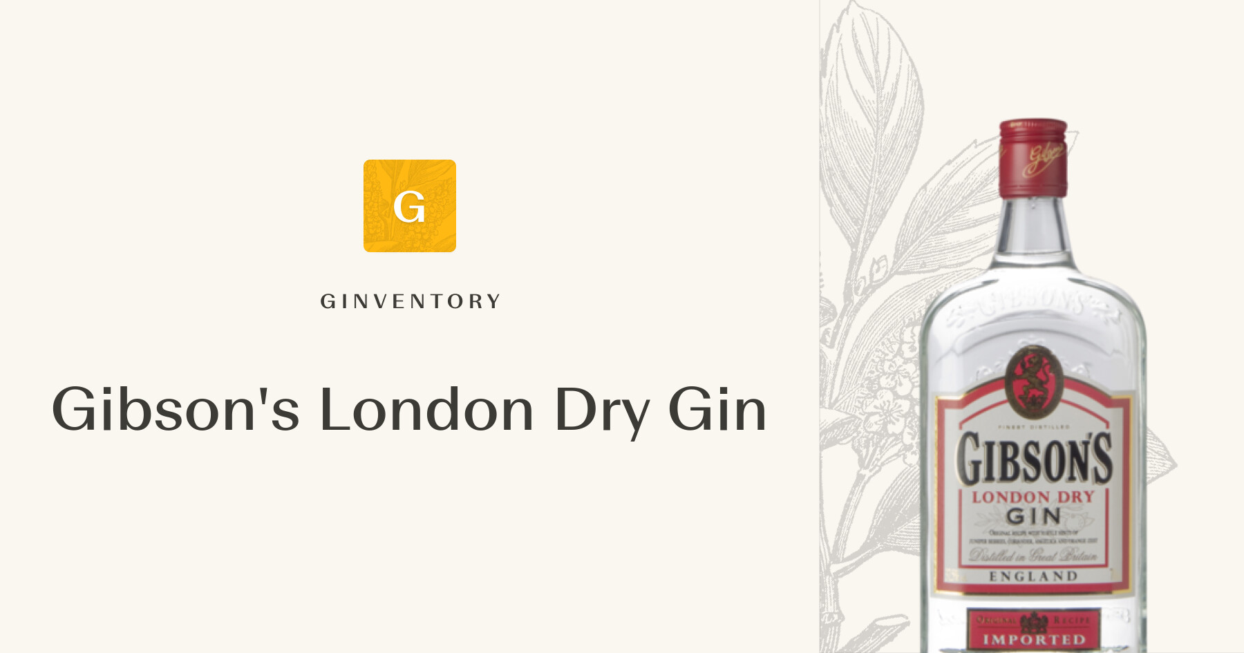 Gibson's London Dry Gin — Gins | Ginventory