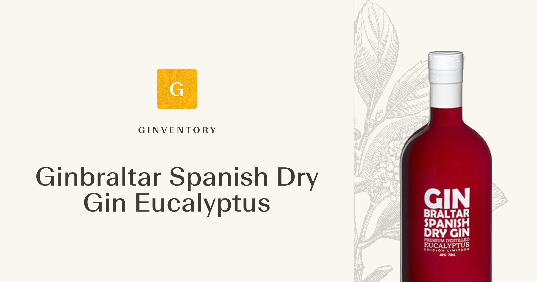 Ginbraltar Spanish Dry Gin Eucalyptus — Gins | Ginventory