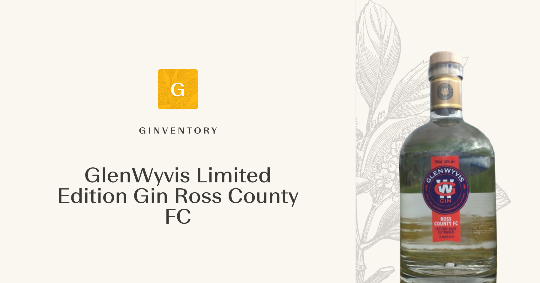 GlenWyvis Limited Edition Gin Ross County FC — Gins | Ginventory