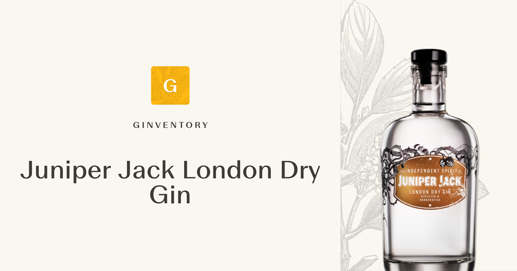 Juniper Jack London Dry Gin — Gins | Ginventory