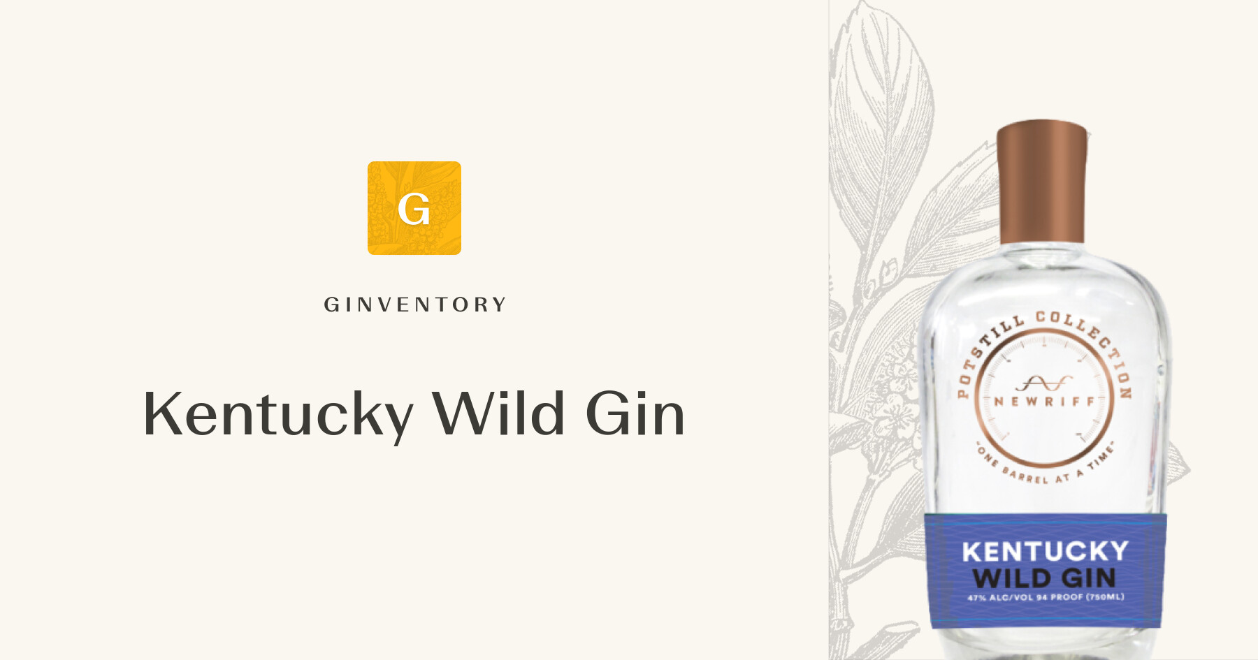 Kentucky Wild Gin — Gins | Ginventory