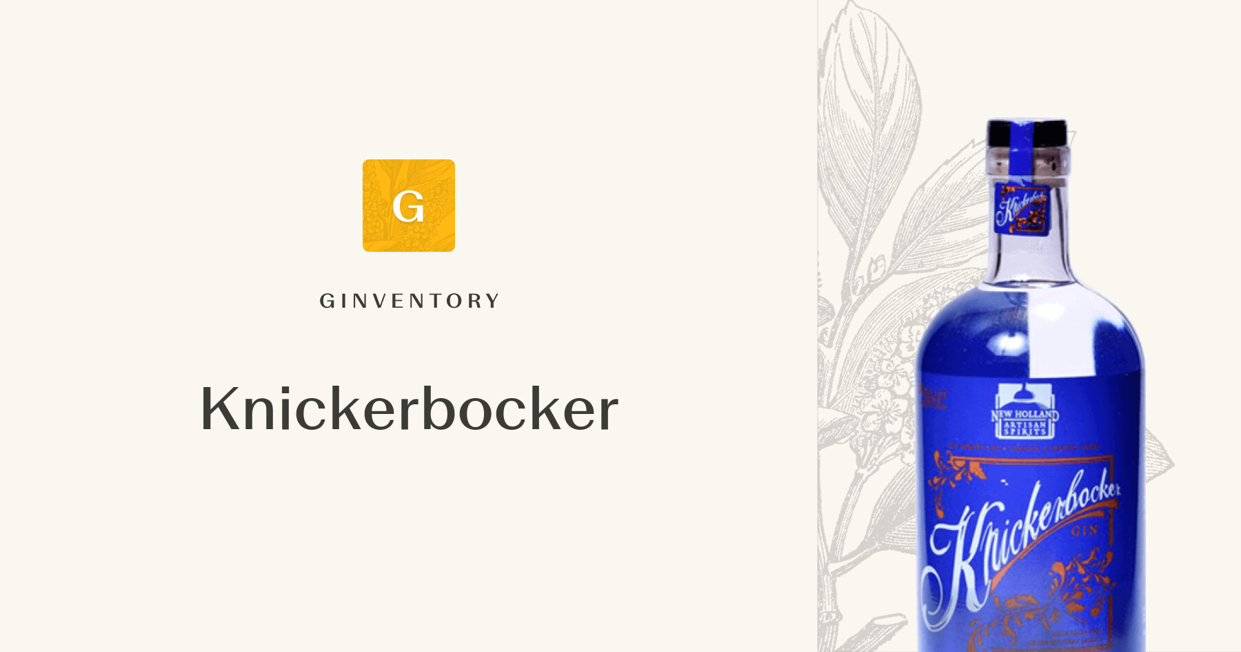Knickerbocker — Gins | Ginventory