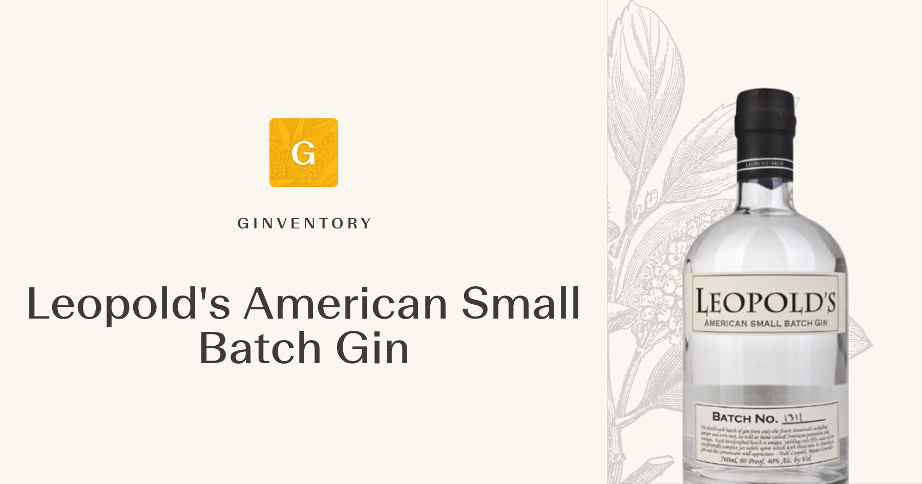 Leopold's American Small Batch Gin — Gins | Ginventory