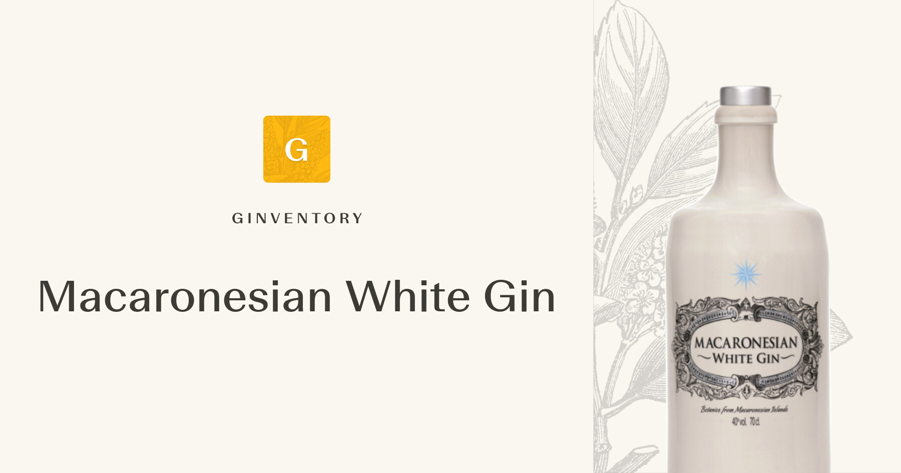 Macaronesian White Gin — Gins | Ginventory