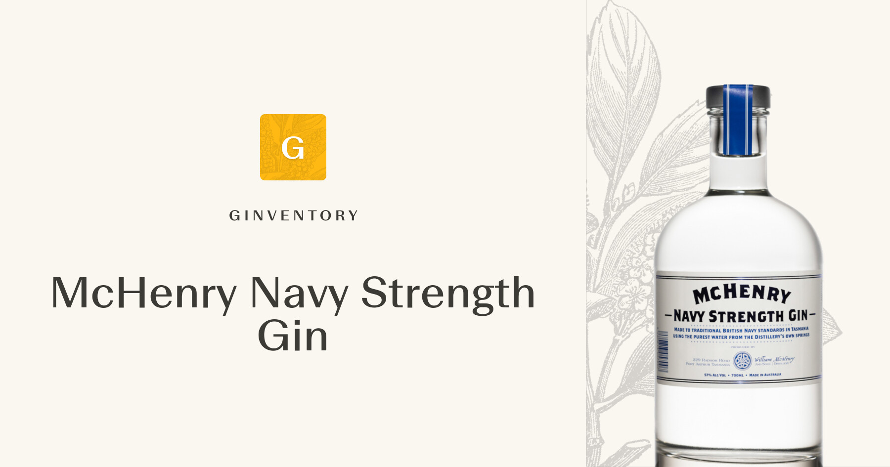 McHenry Navy Strength Gin — Gins | Ginventory