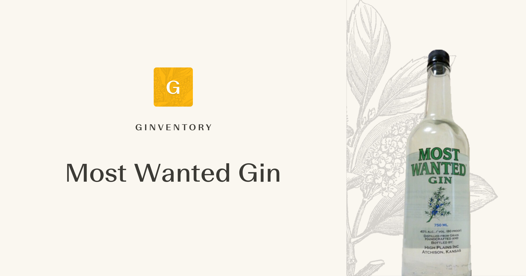 Most Wanted Gin — Gins | Ginventory