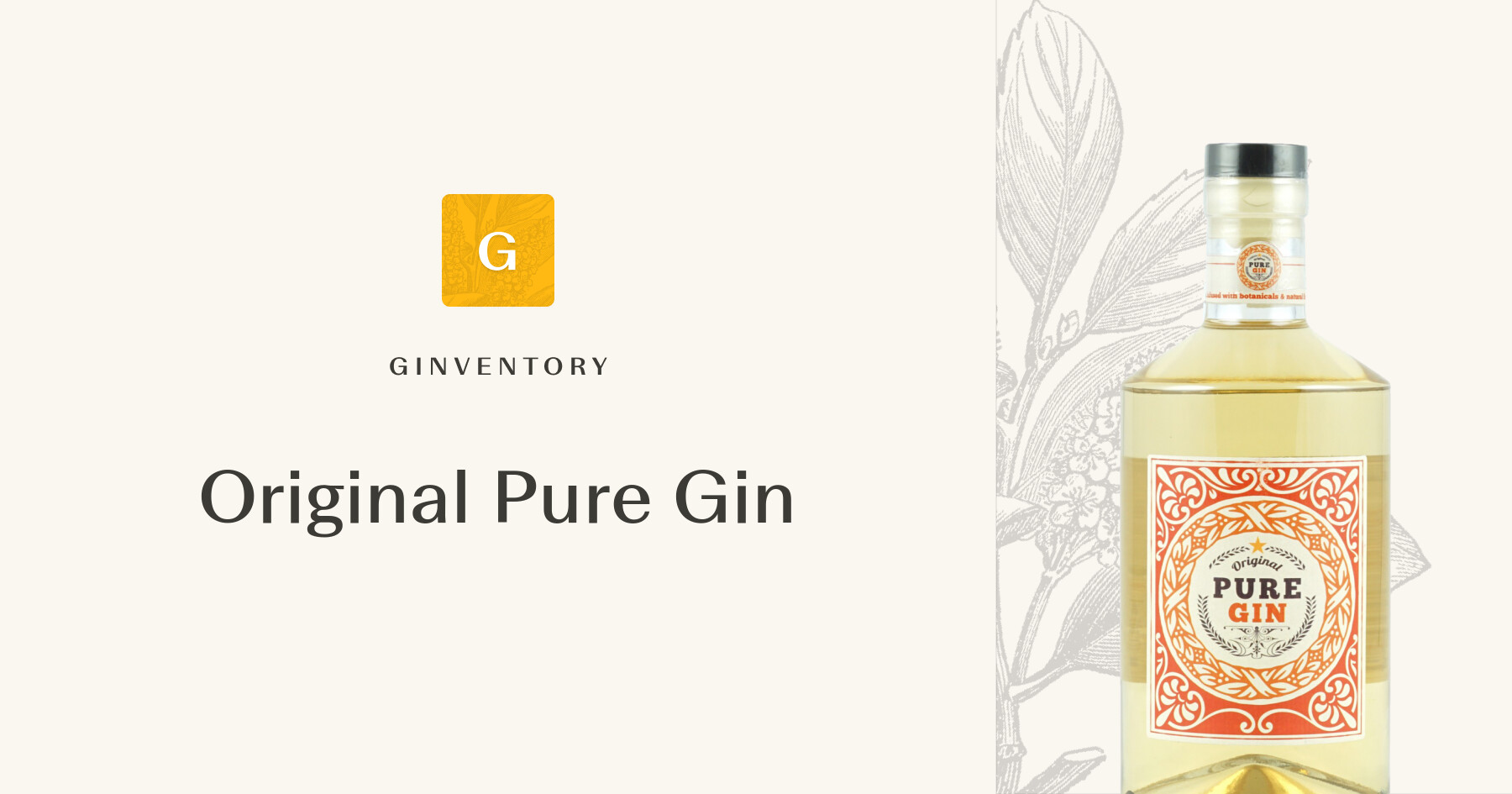 Original Pure Gin — Gins | Ginventory