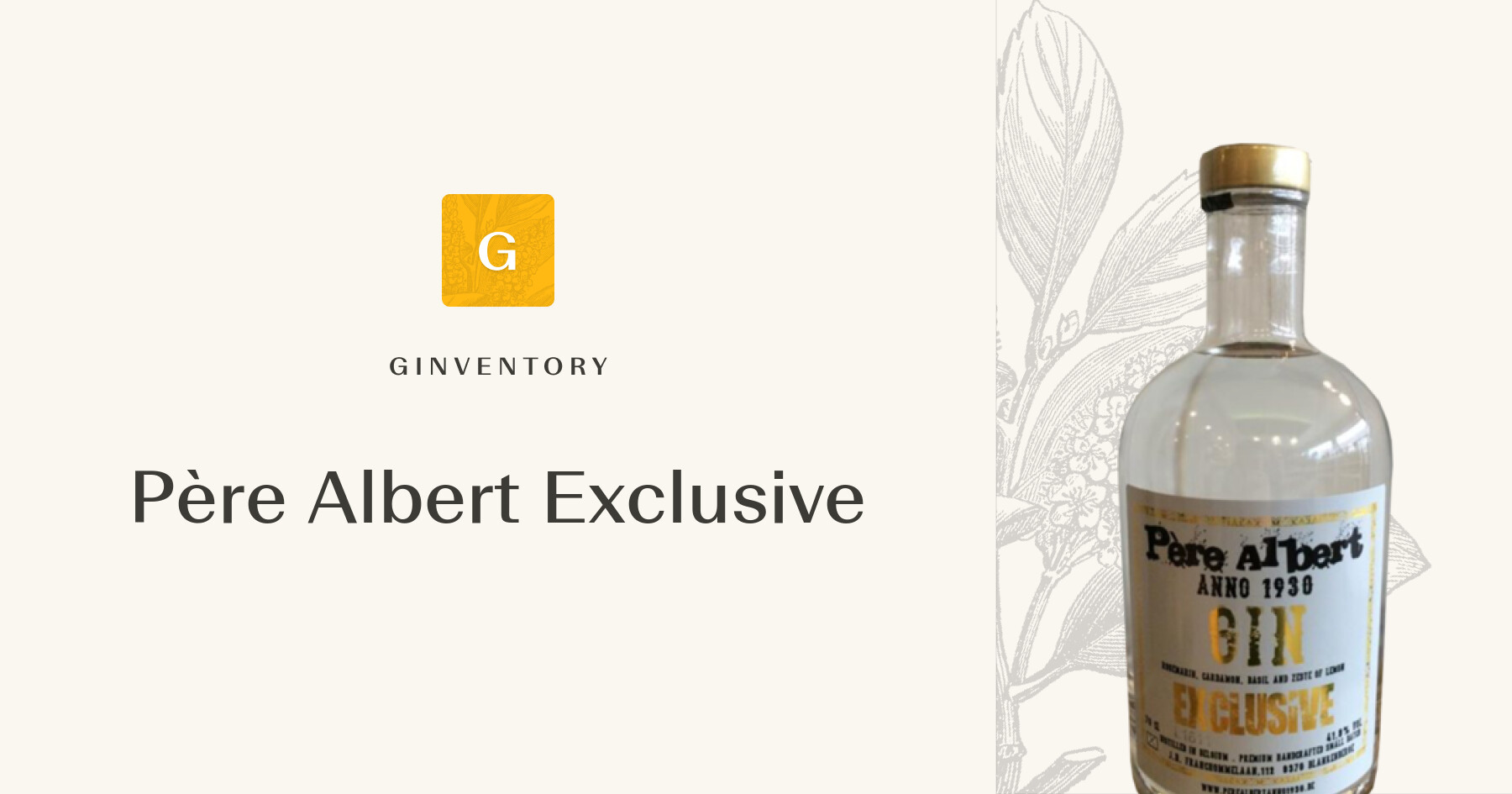Père Albert Exclusive — Gins | Ginventory